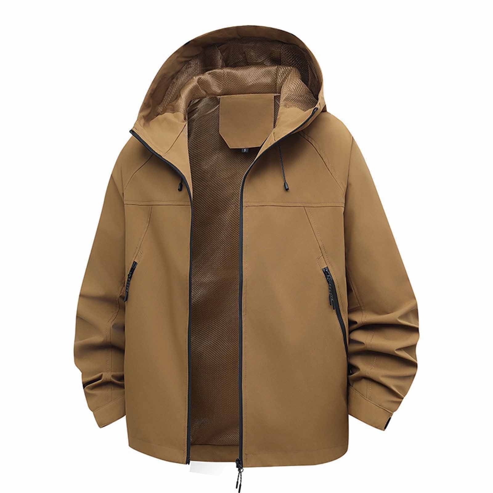 Jtjvou Plus Size Waterproof Active Outdoor Rain Jacket Rain Coat for ...