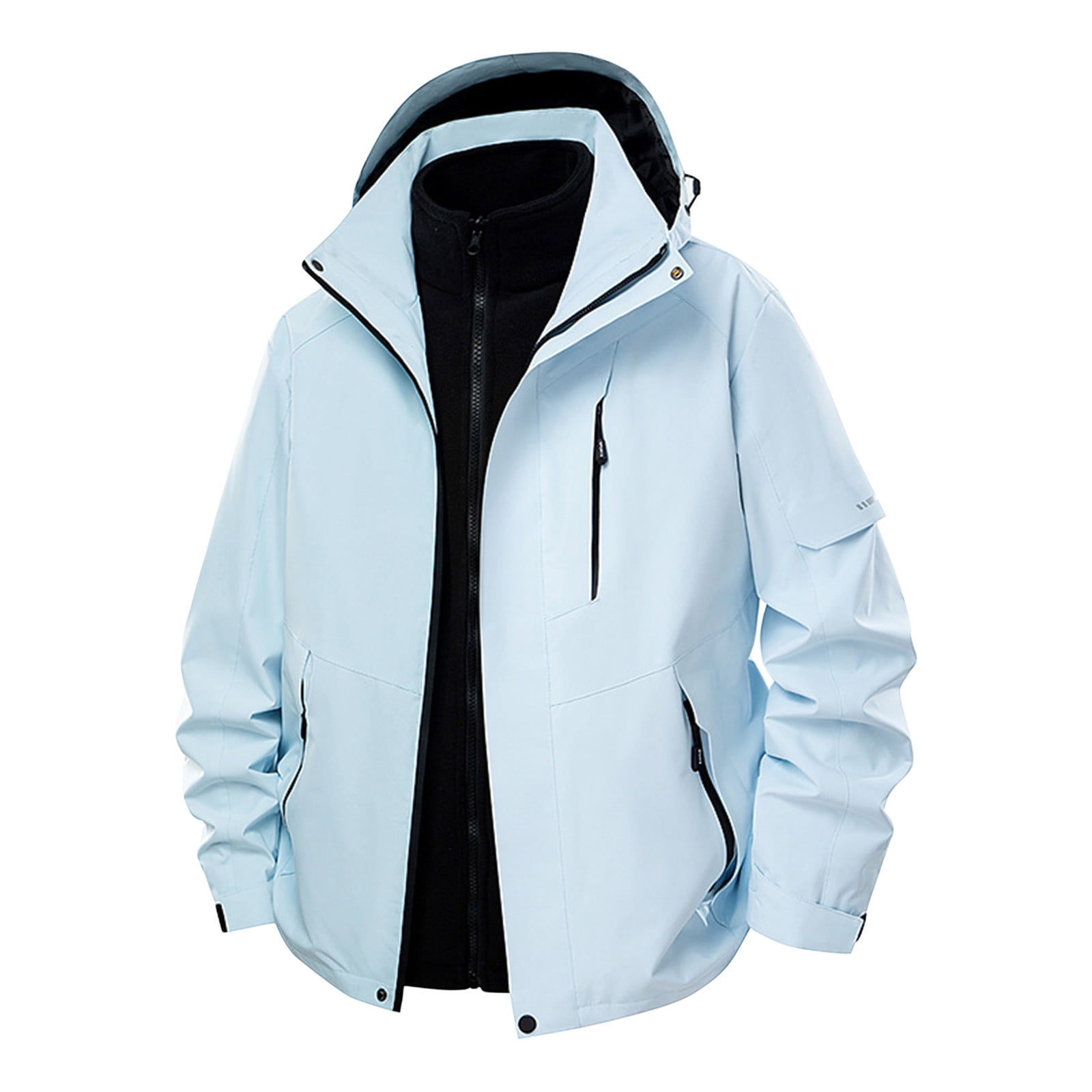 Jtjvou Plus Size Waterproof Active Outdoor Rain Jacket Rain Coat for ...