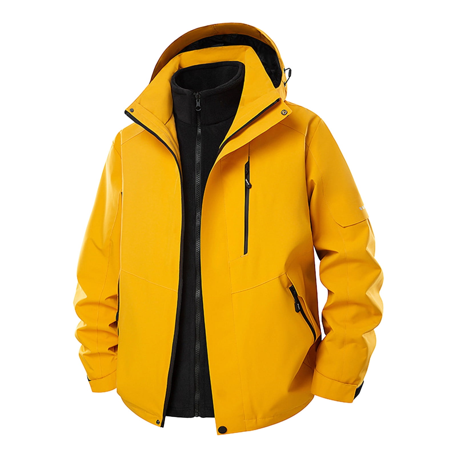Jtjvou Plus Size Waterproof Active Outdoor Rain Jacket Rain Coat for ...
