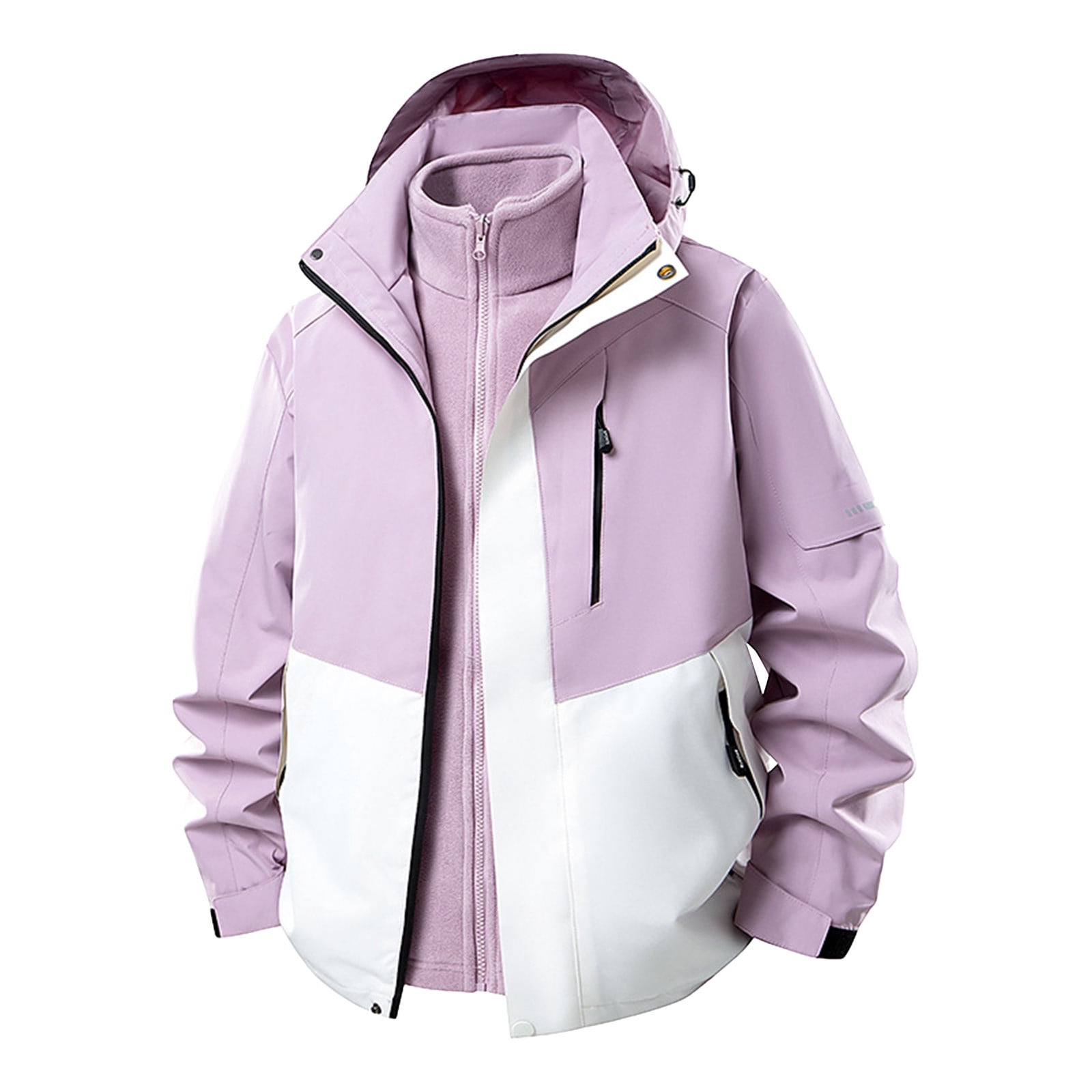 Jtjvou Plus Size Waterproof Active Outdoor Rain Jacket Rain Coat for ...