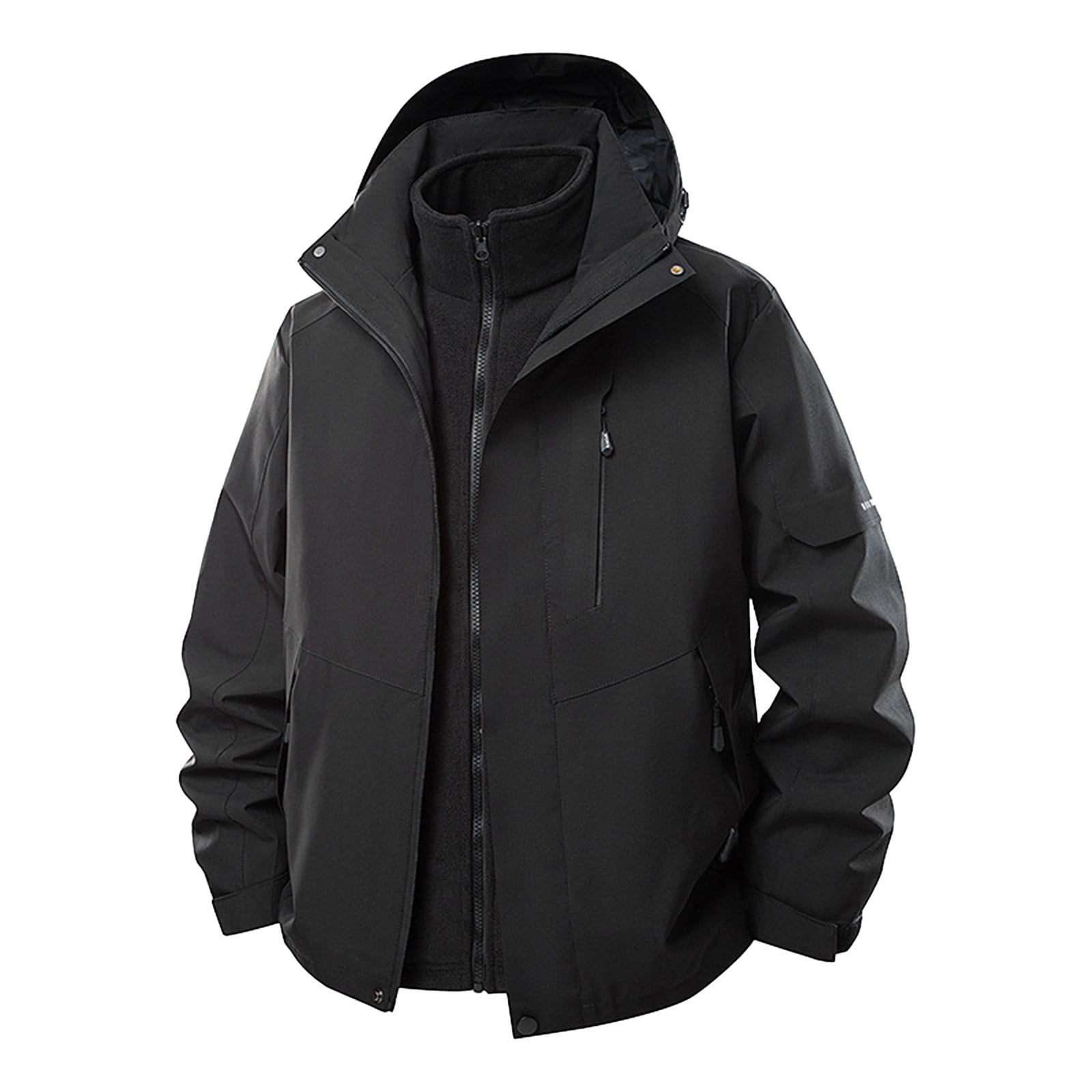 Jtjvou Plus Size Waterproof Active Outdoor Rain Jacket Rain Coat for ...
