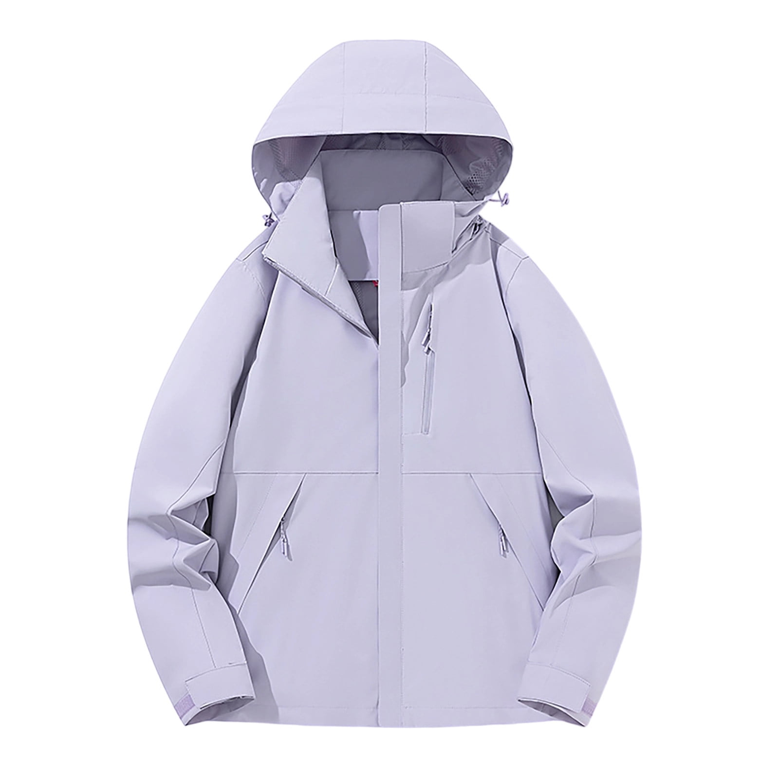 Jtjvou Summer Fall Raincoat Rain Coat for Women Windbreaker with Hood Plus Size Softshell for ...