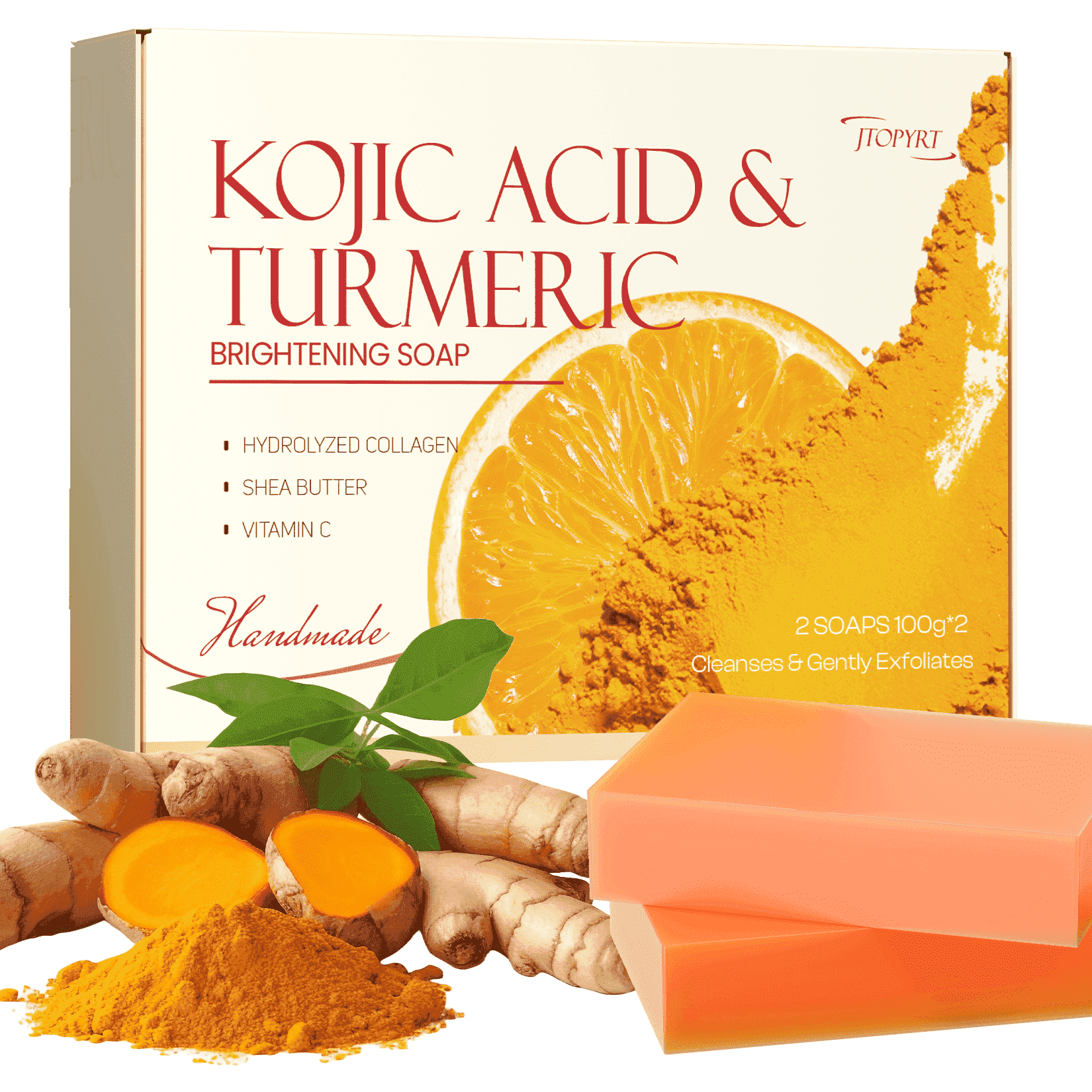 Turmeric Soap for Dark Spots & Hyperpigmentation,Kojic Acid Soap – Face ...