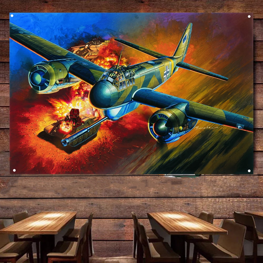 Ju 188A-2 Racher Bomber WWII German Attack Aircraft Posters Wall Banner ...
