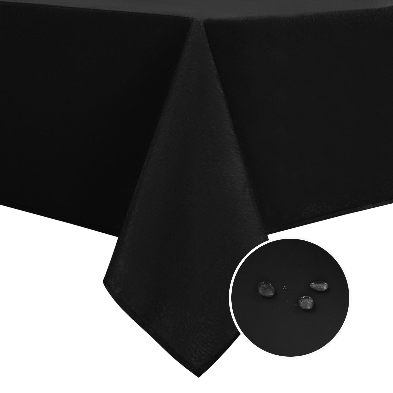 Fyeme 140*260CM Linen Tablecloth Tassel Polyester Table Cover Burlap ...