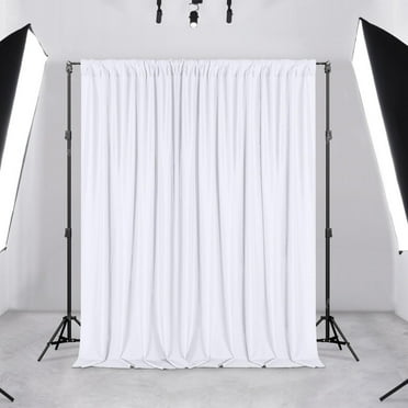 TETOU 10x10ft Tulle Backdrop Curtain with Lights String, Sheer Backdrop ...