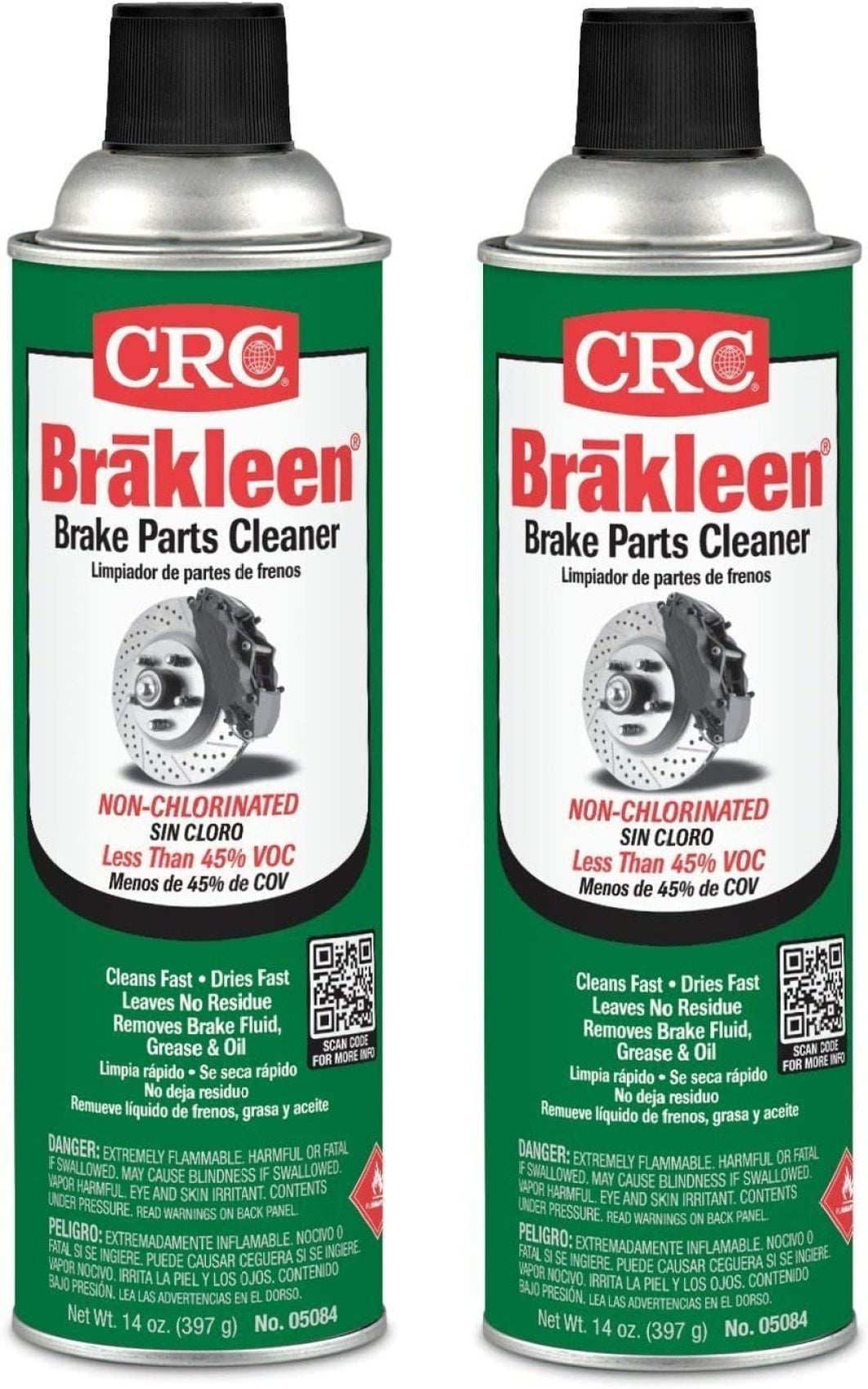 CRC 05084 BRAKLEEN Brake Parts Cleaner - Non-Chlorinated 2 Pack2 ...