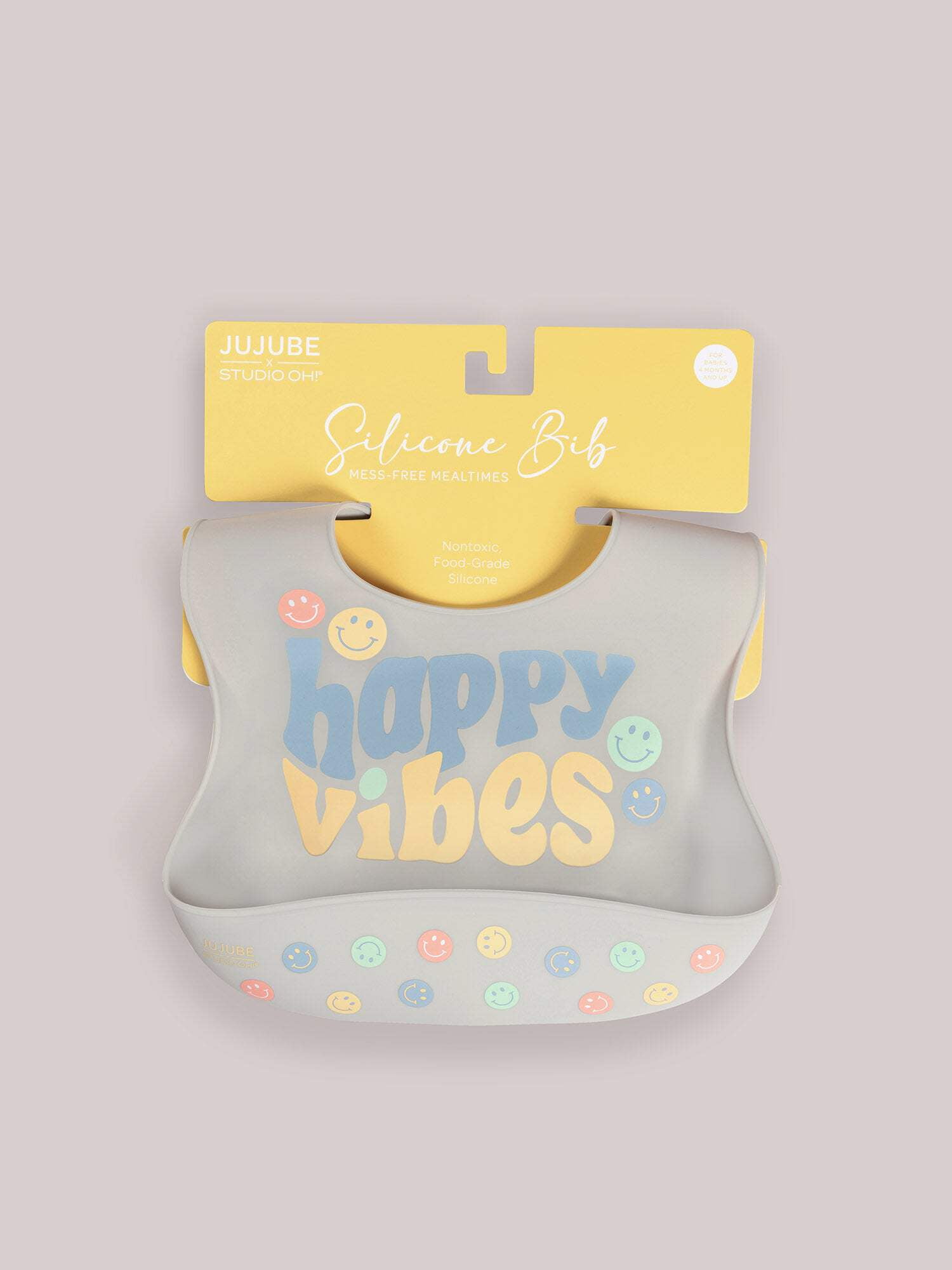 JuJuBe x Studio Oh! Food-Grade Silicone Bib - Happy Baby Vibes ...