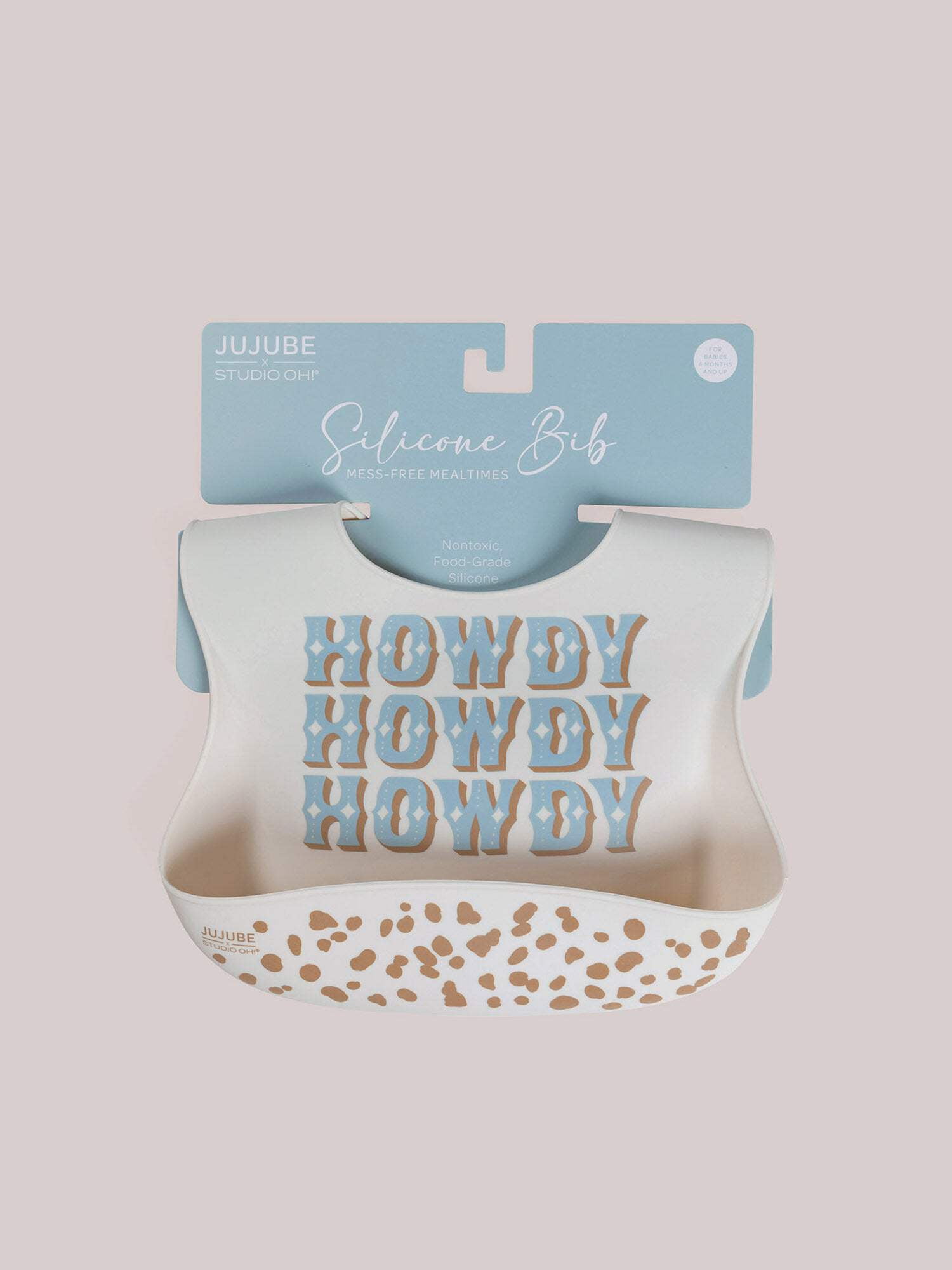 JuJuBe x Studio Oh! Food-Grade Silicone Bib - Howdy Partner Blue by ...