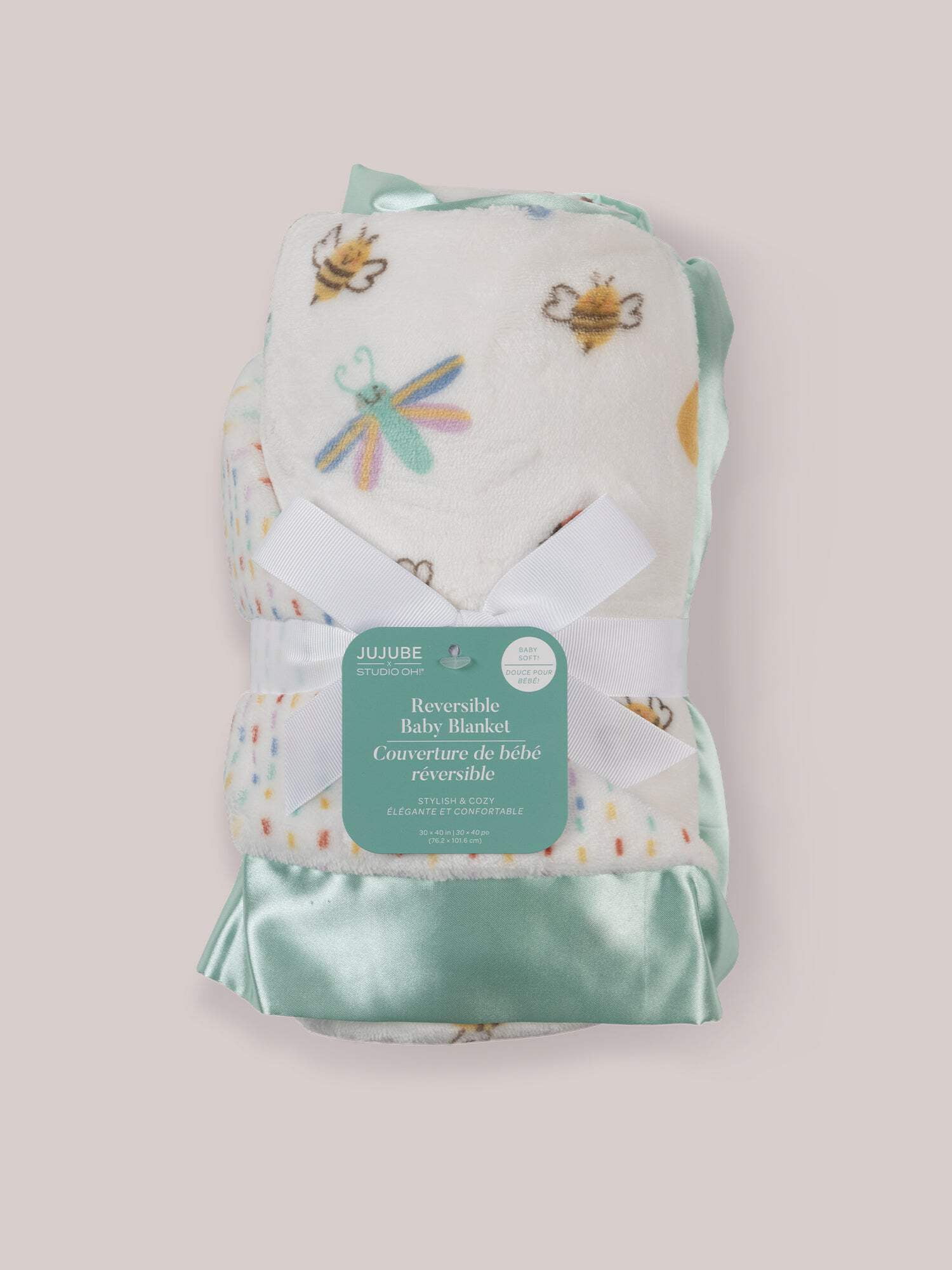 JuJuBe x Studio Oh! Ultra-Soft Thick Reversible Baby Blanket - Love Bug ...