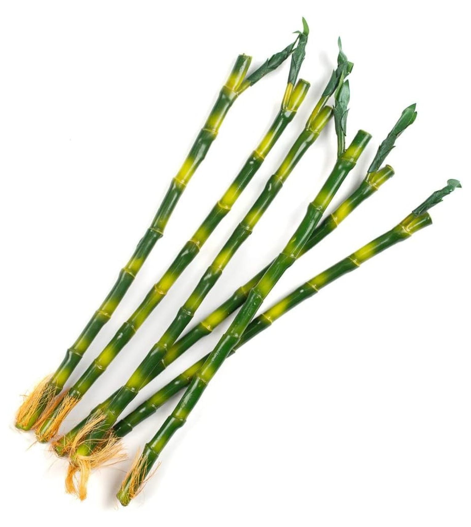 JuRlvC Pack of 6 Stalks Artificial Bamboo Branches (16 inches) Faux ...