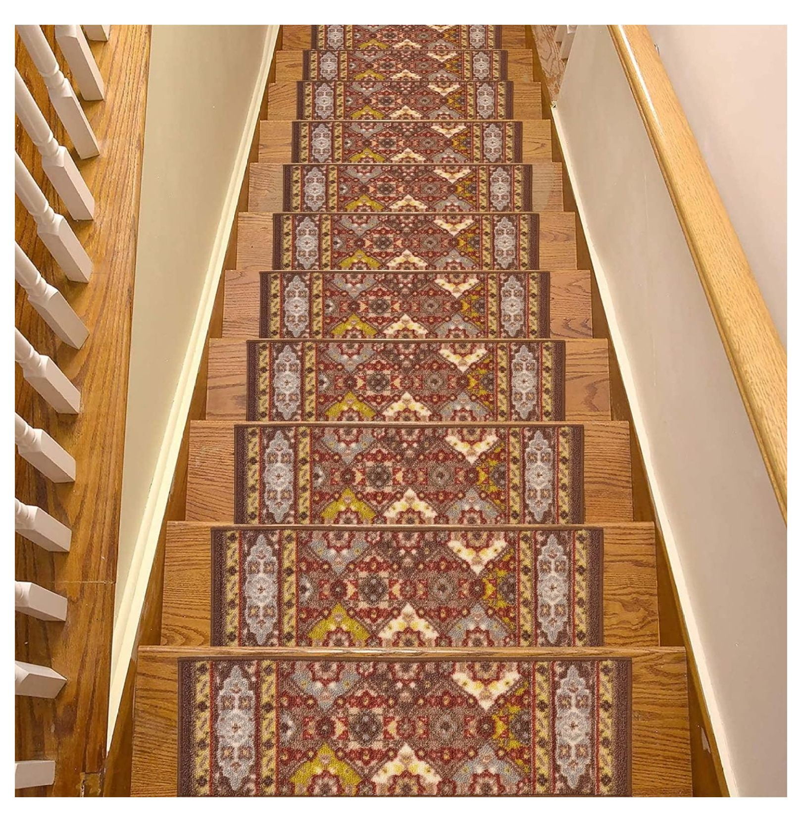 JuRlvC Stair Treads Skid Slip Resistant Backing Indoor Carpet Stair ...