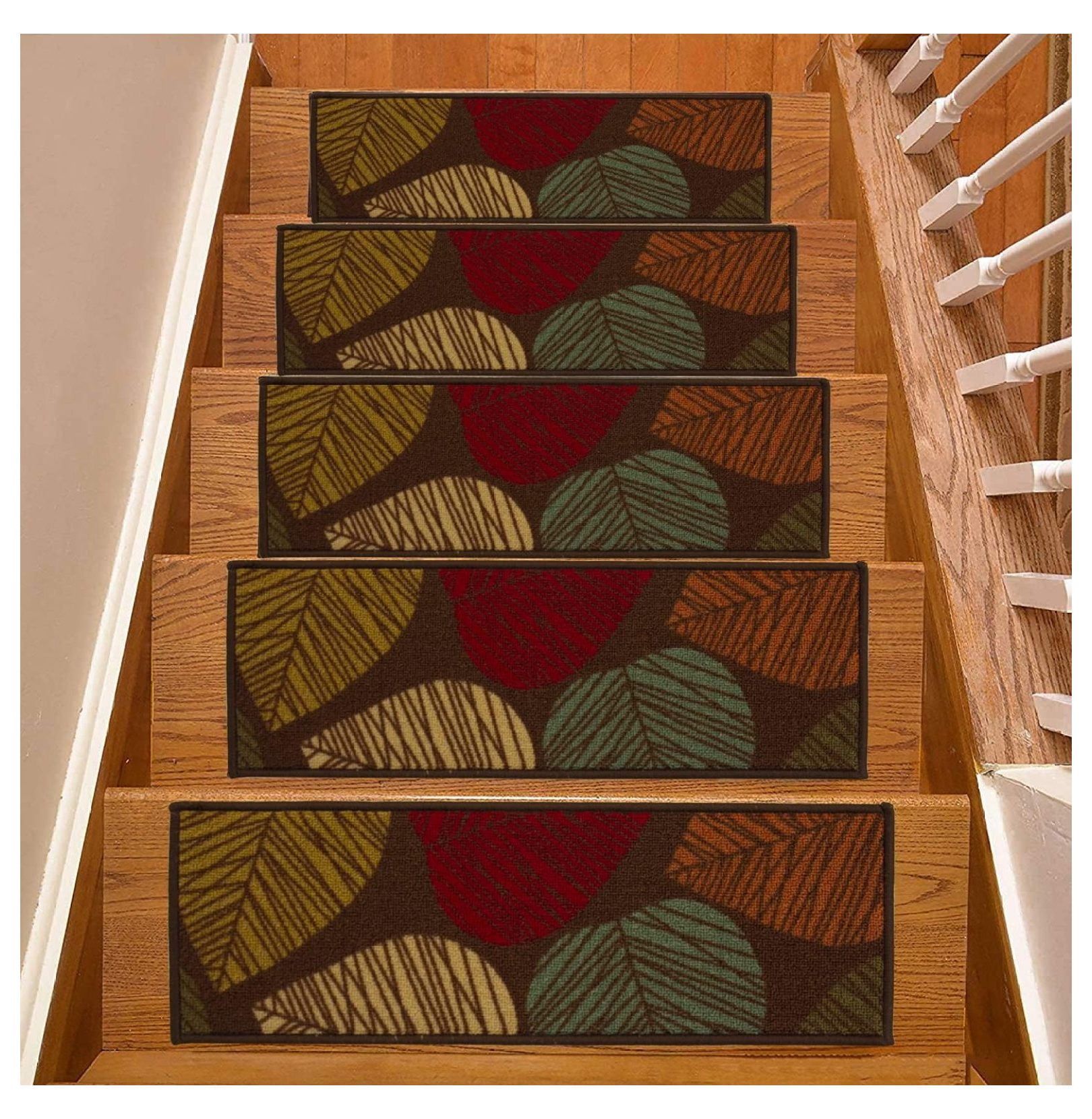 JuRlvC Stair Treads Skid Slip Resistant Backing Indoor Carpet Stair ...