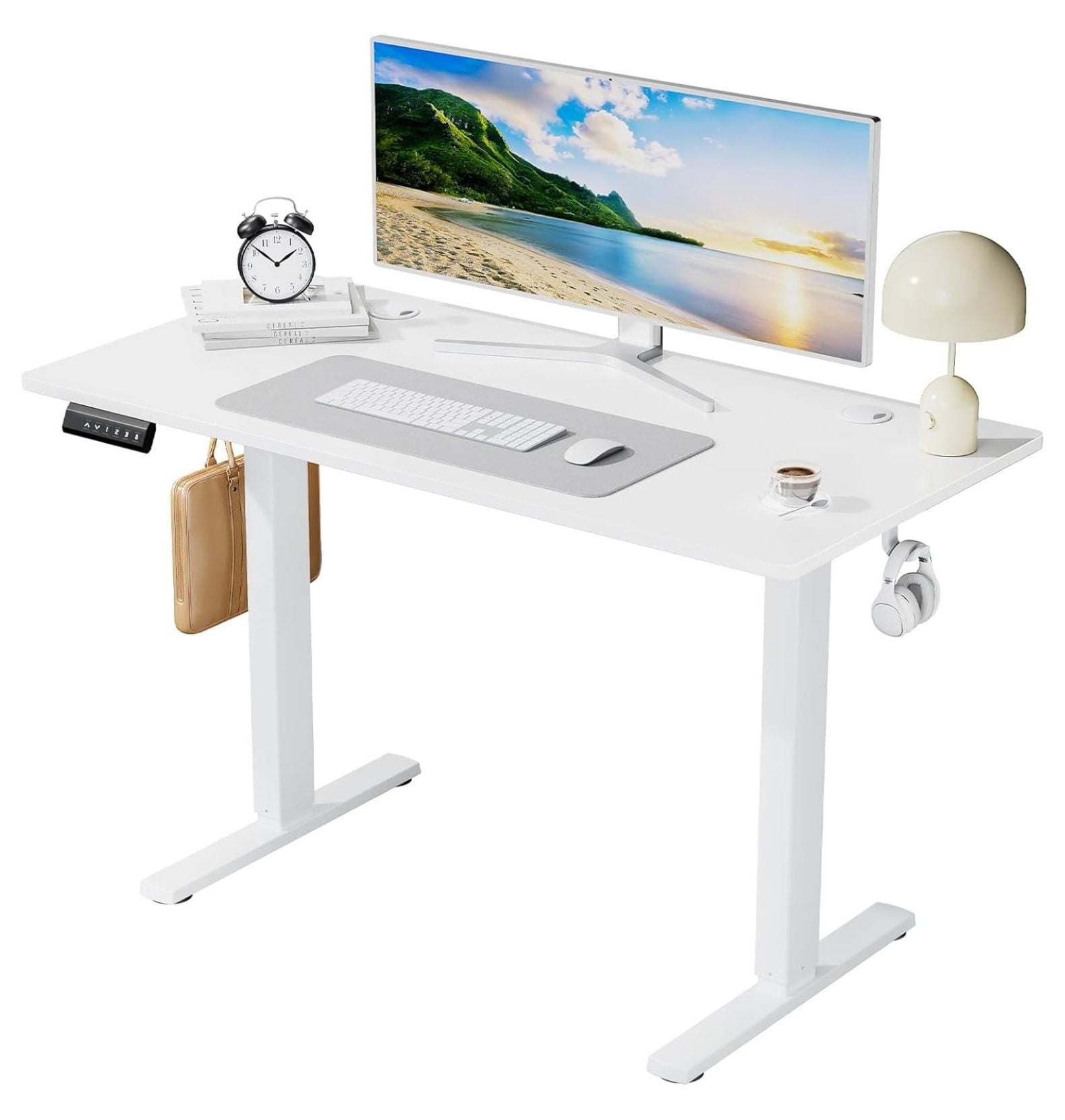 JuRlvC Standing Desk, 48x24 Inch Ergonomic Adjustable Height Electric ...