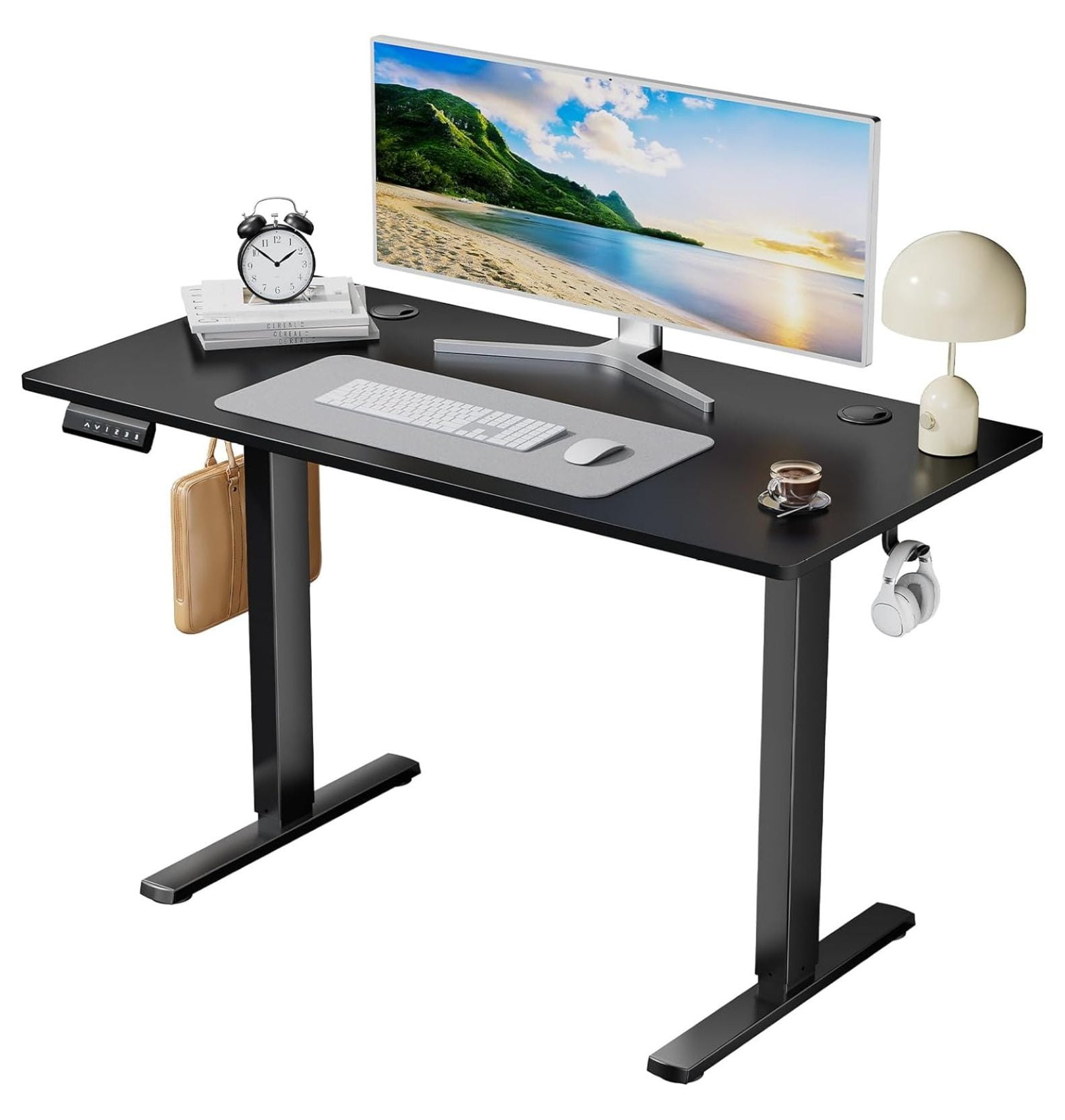 JuRlvC Standing Desk, 48x24 Inch Ergonomic Adjustable Height Electric ...