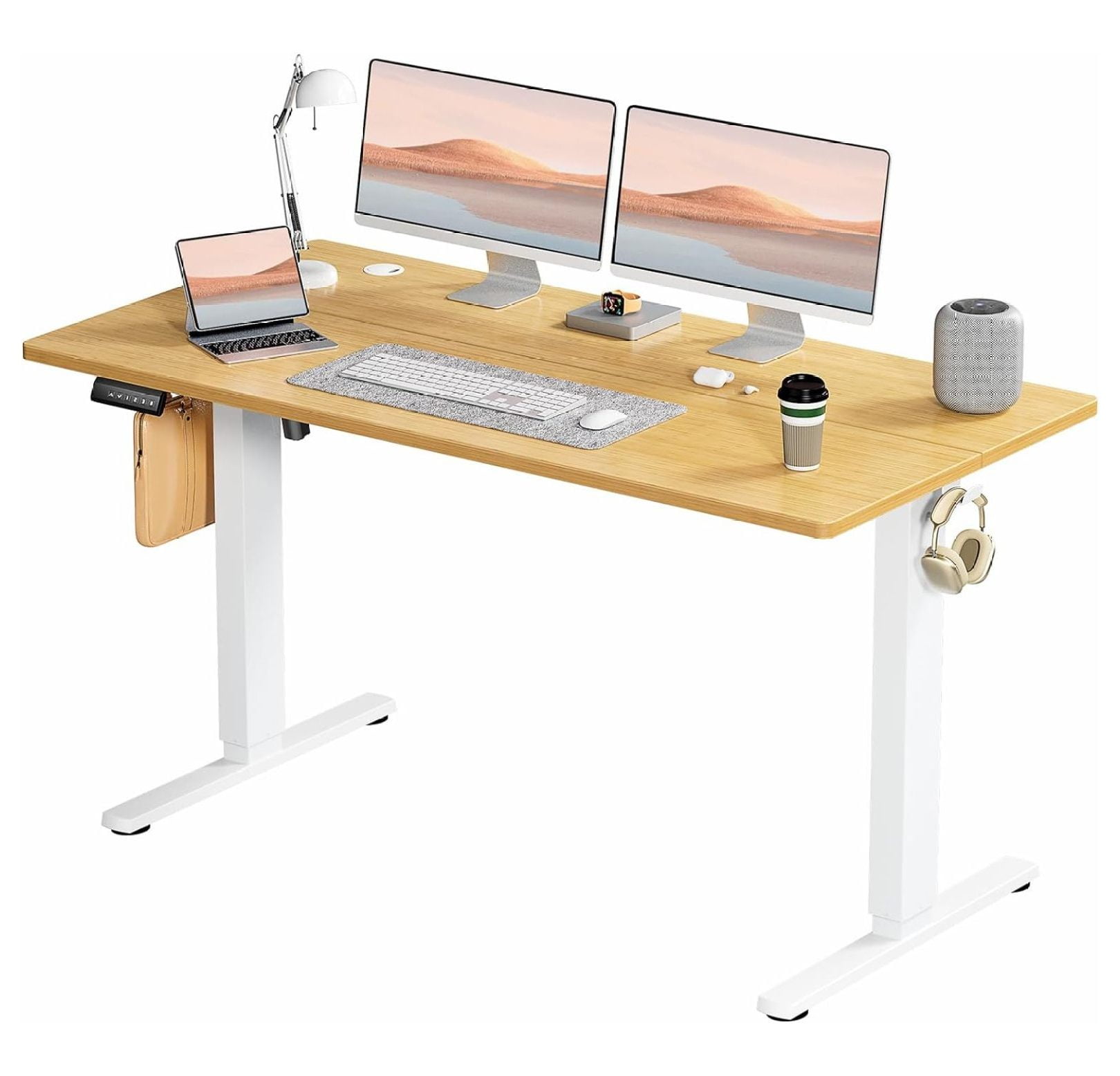JuRlvC Standing Desk, Adjustable Height Electric Sit Stand Up Down ...