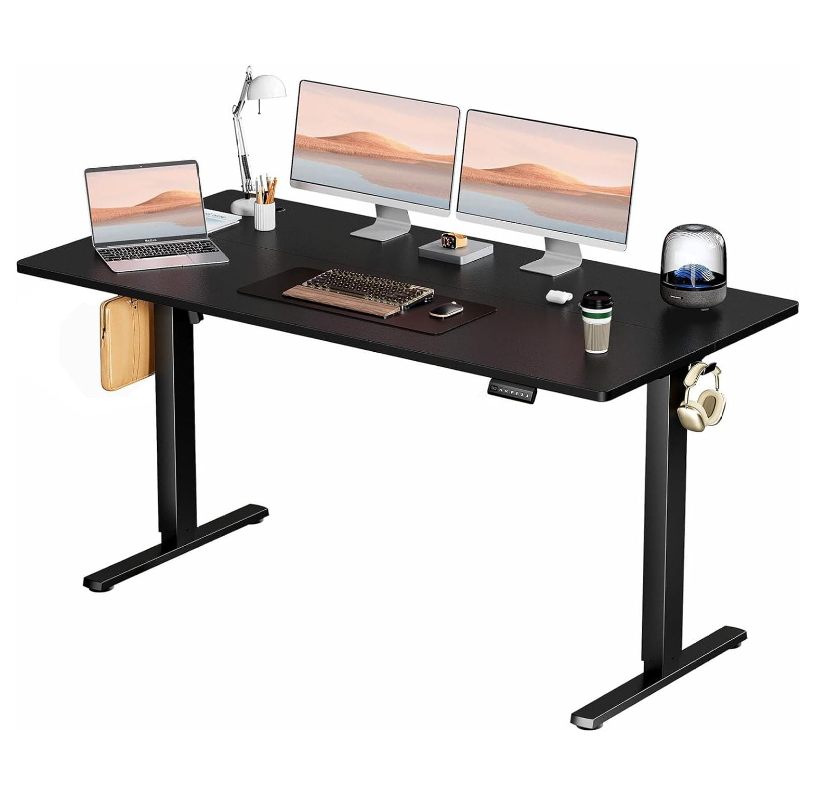 JuRlvC Standing Desk, Adjustable Height Electric Sit Stand Up Down ...