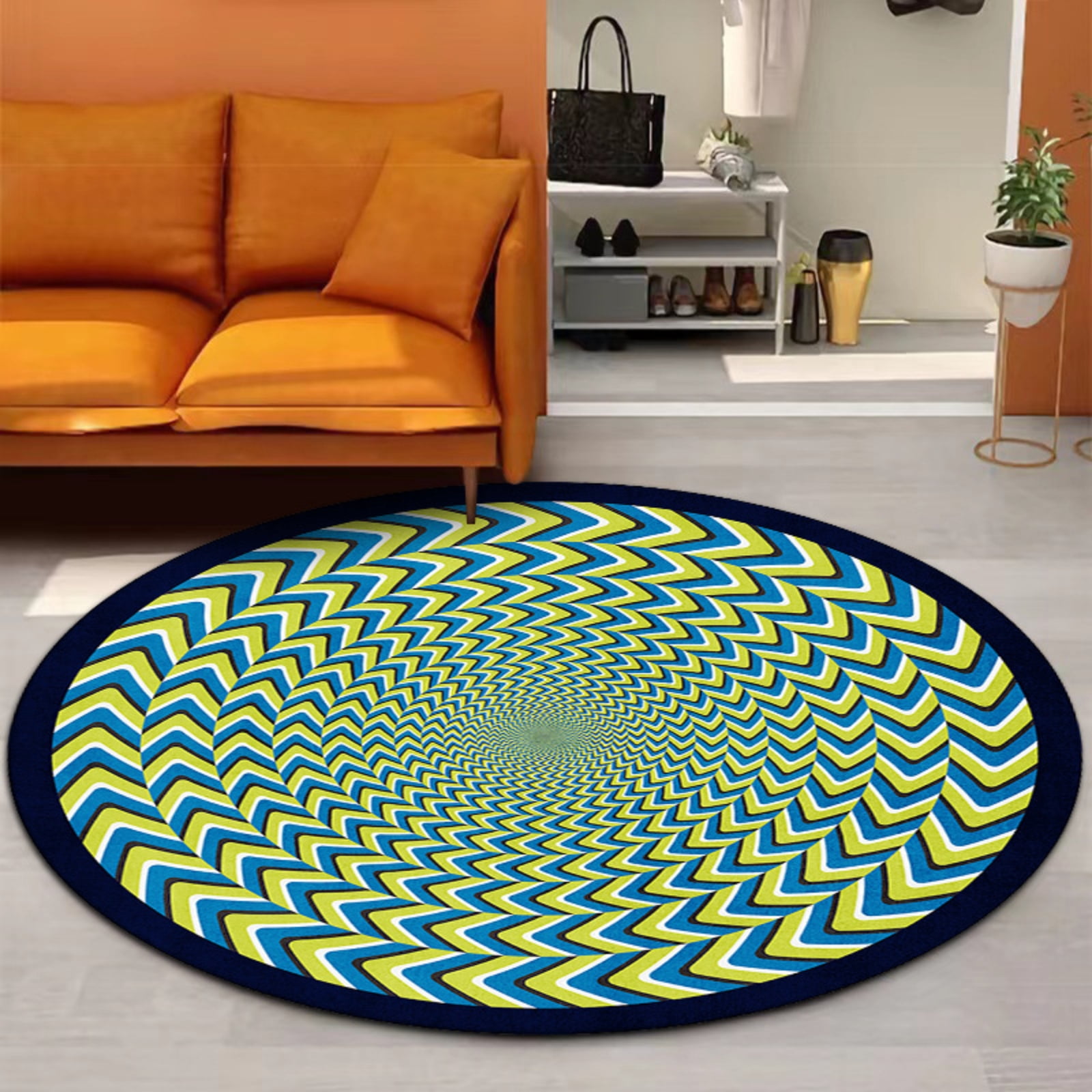 JuWDoC 23.62 Inch Optical Illusion Rug Illusion Rug 3D Rugs Optical ...