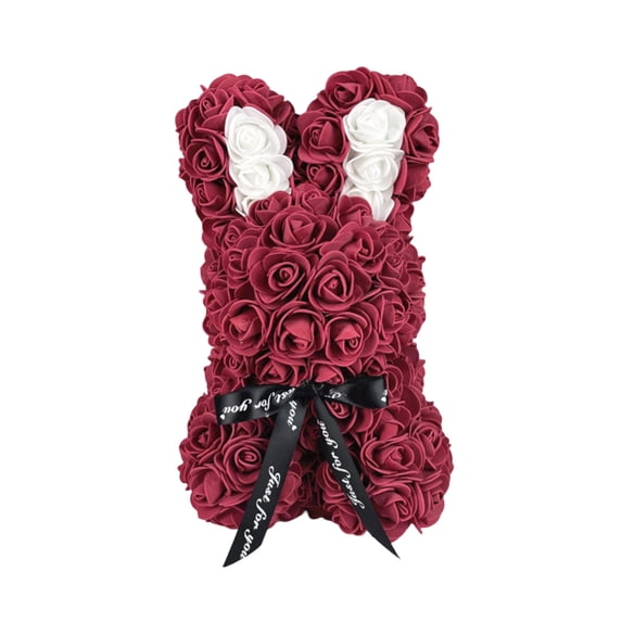 JuWDoC Rose Rabbit Preserved Flowers Preserved Roses Rose Bunny Rose ...