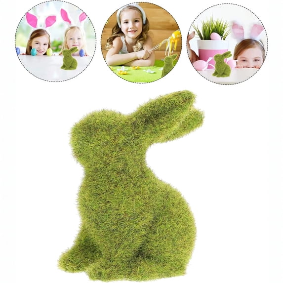 JuWDoC Green Moss Bunny Moss Bunnies Easter Bunny Topiary Easter ...