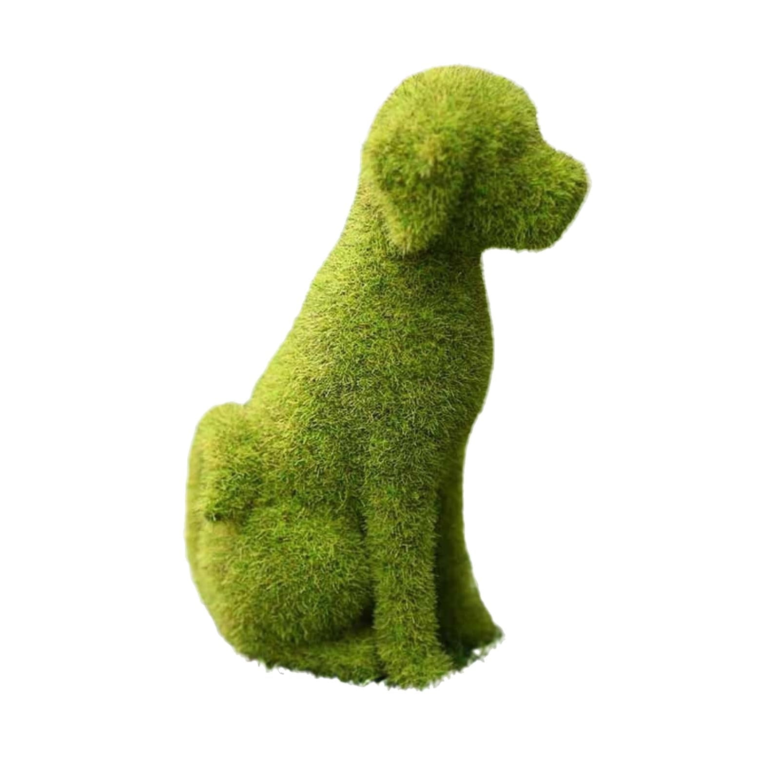JuWDoc Green Puppy Figurines Simulation Flocked Ornament Decorative ...
