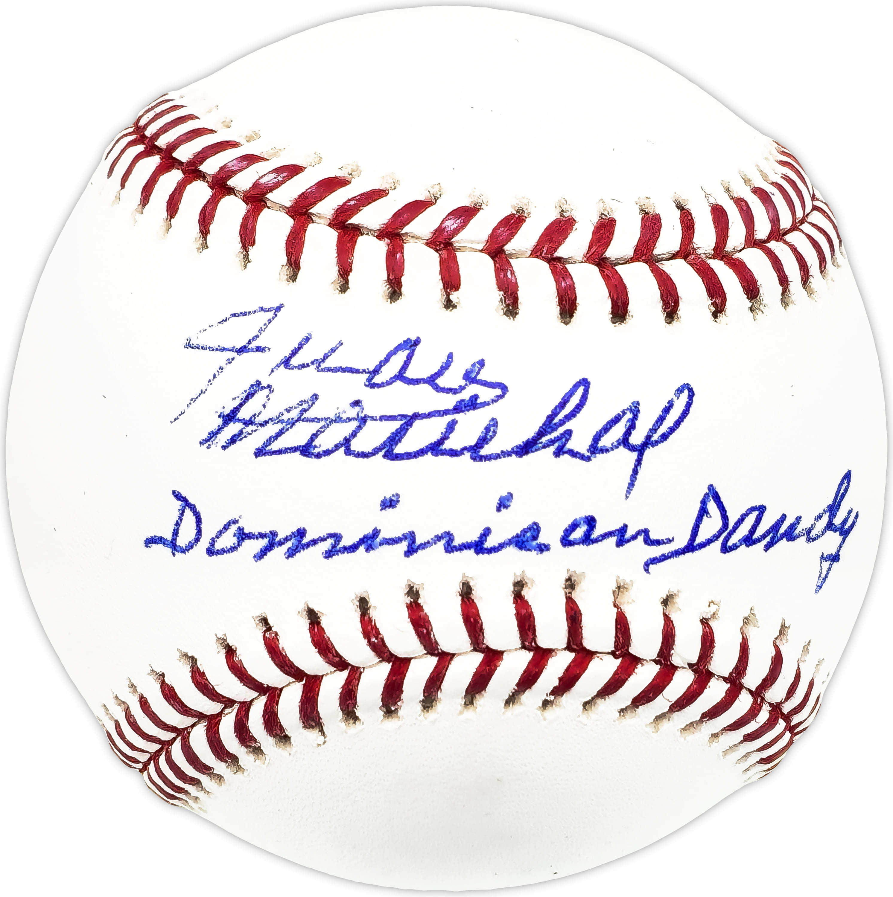 Juan Marichal Autographed Official MLB Baseball San Francisco Giants "Dominican Dandy" Beckett ...