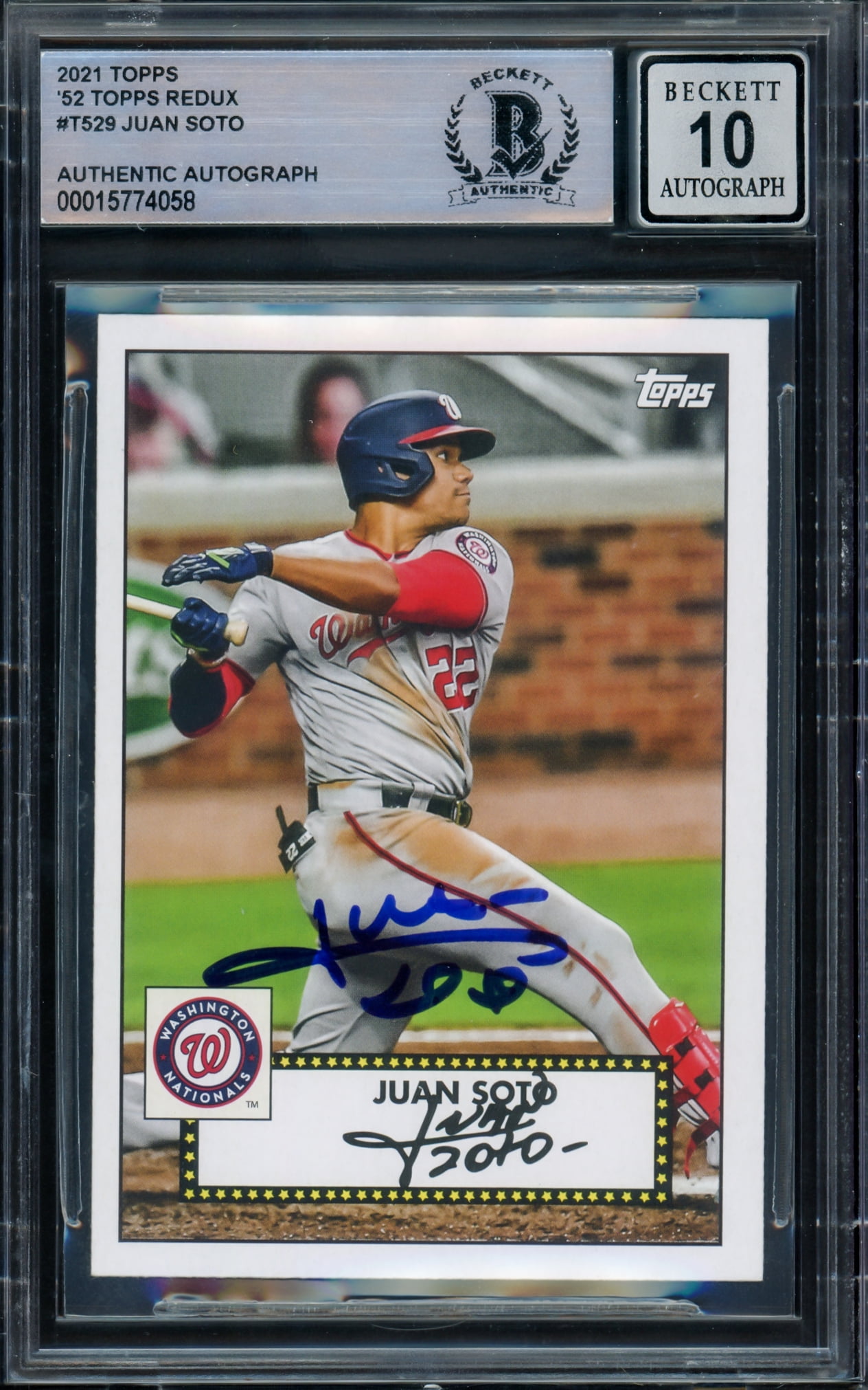 Juan Soto Autographed 2021 Topps 1952 Redux Card #T52-9 New York ...