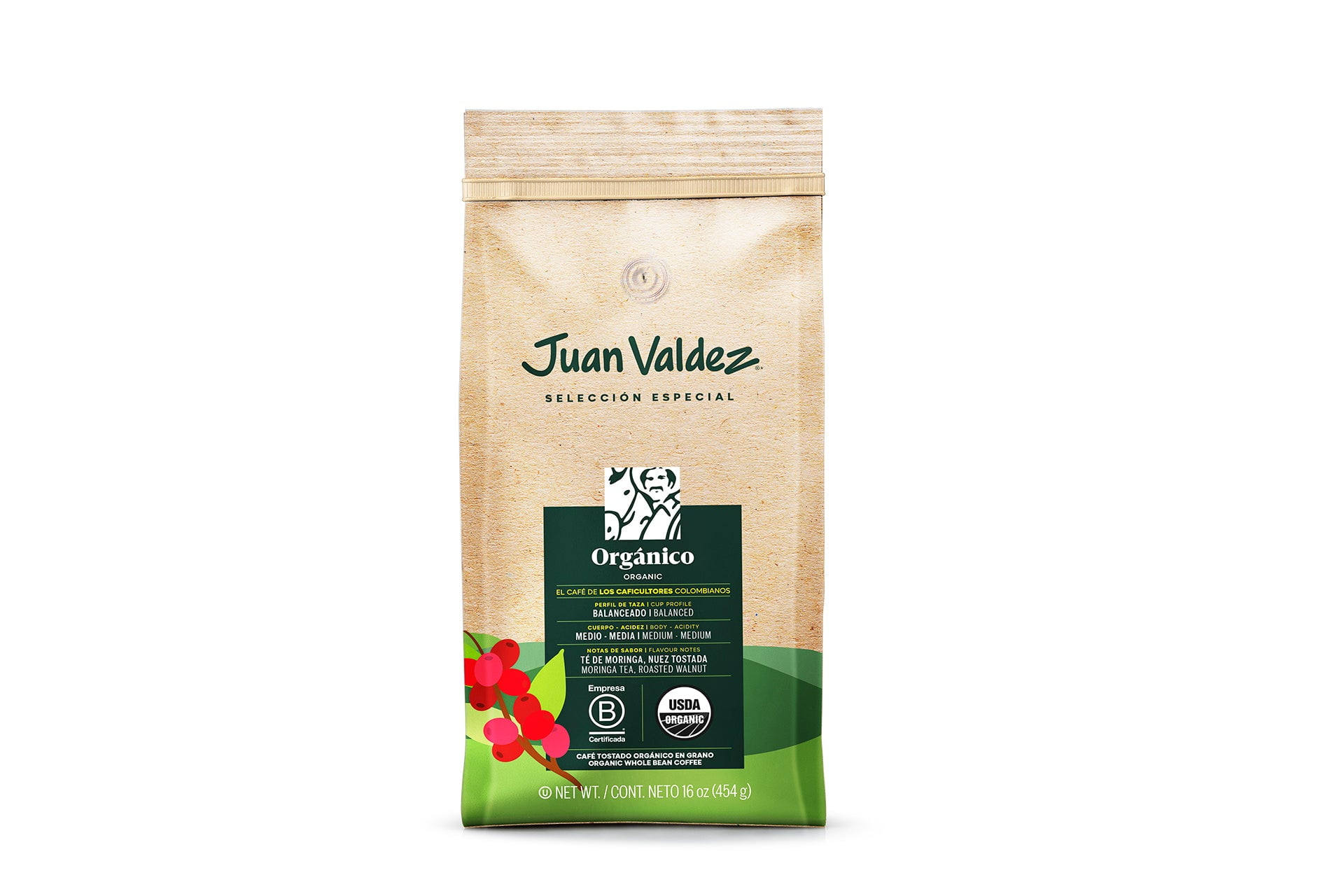 Juan Valdez Coffee Organic Gourmet Medium Roast Whole Bean Colombian ...