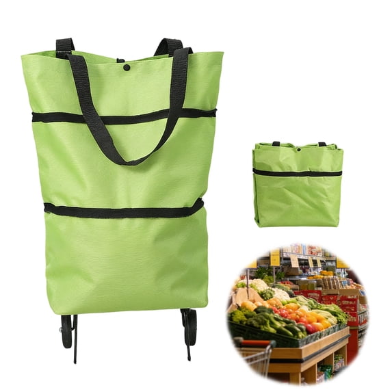 Juanioy Foldable Shopping Trolley on Wheels Heavy-Duty Waterproof ...