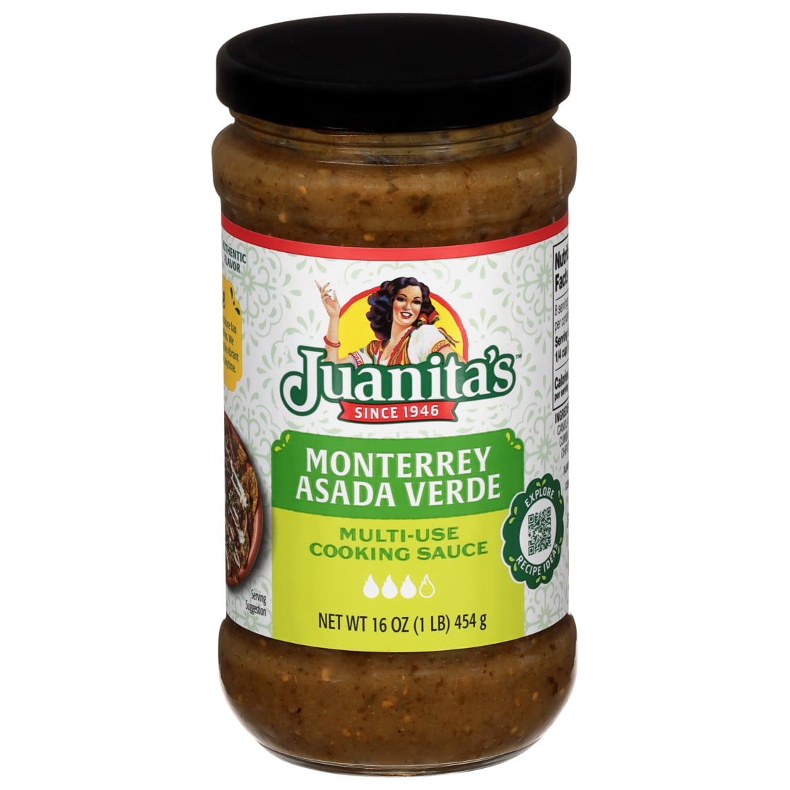 Juanita's Foods Monterrey Asada Verde Multi-Use Cooking Sauce 16 oz Jar ...