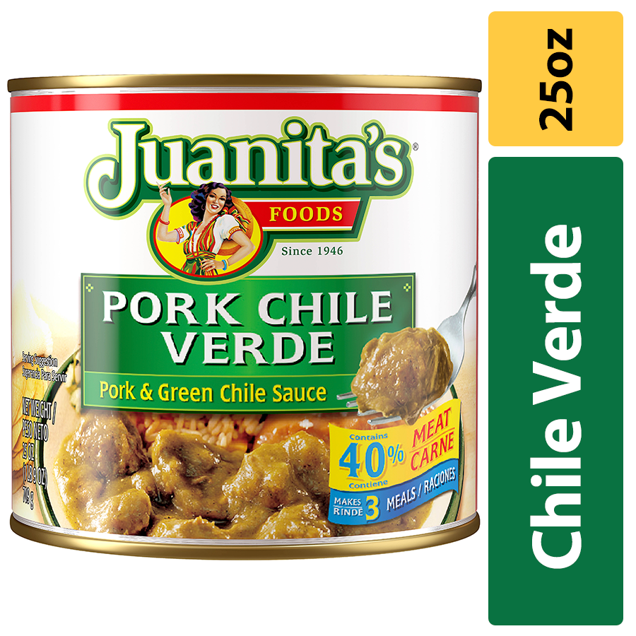 Juanita's Foods Pork Chile Verde, 25 oz Can - Walmart.com