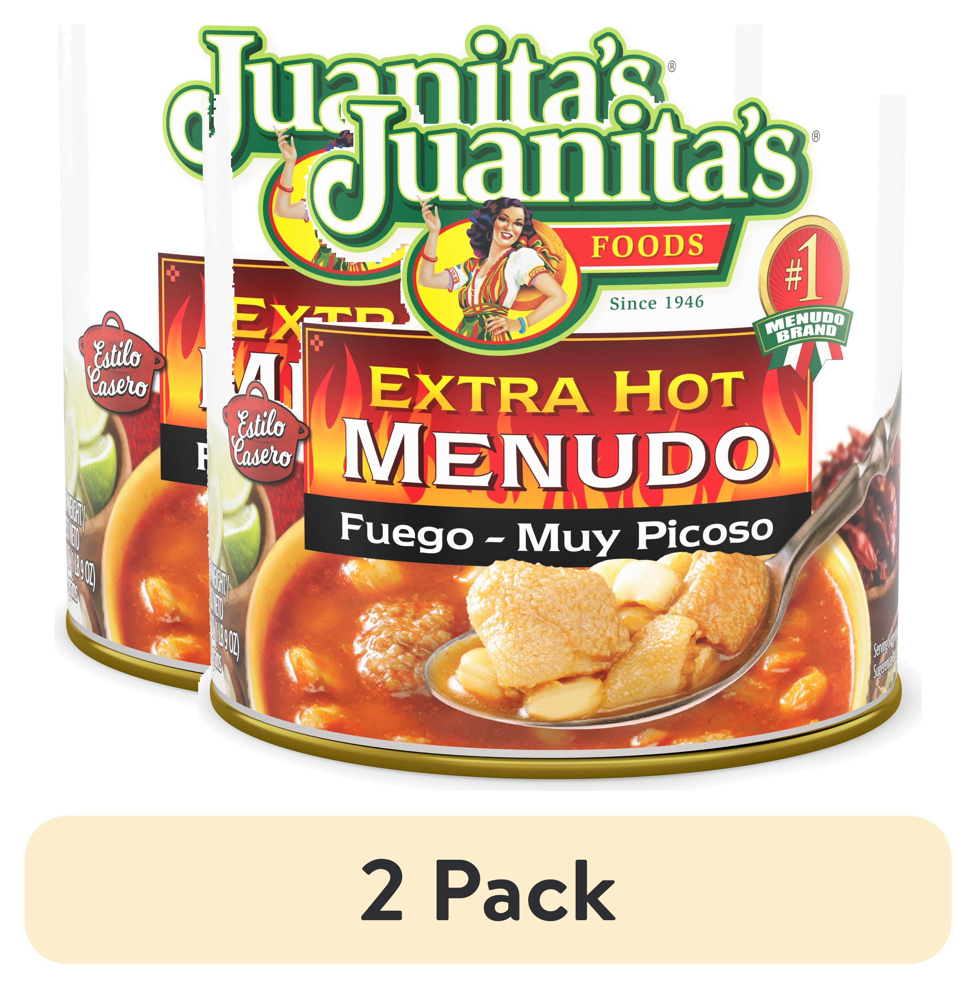 (2 pack) Juanita’s Foods Ready to Serve Extra Hot Menudo Soup, 25 oz ...