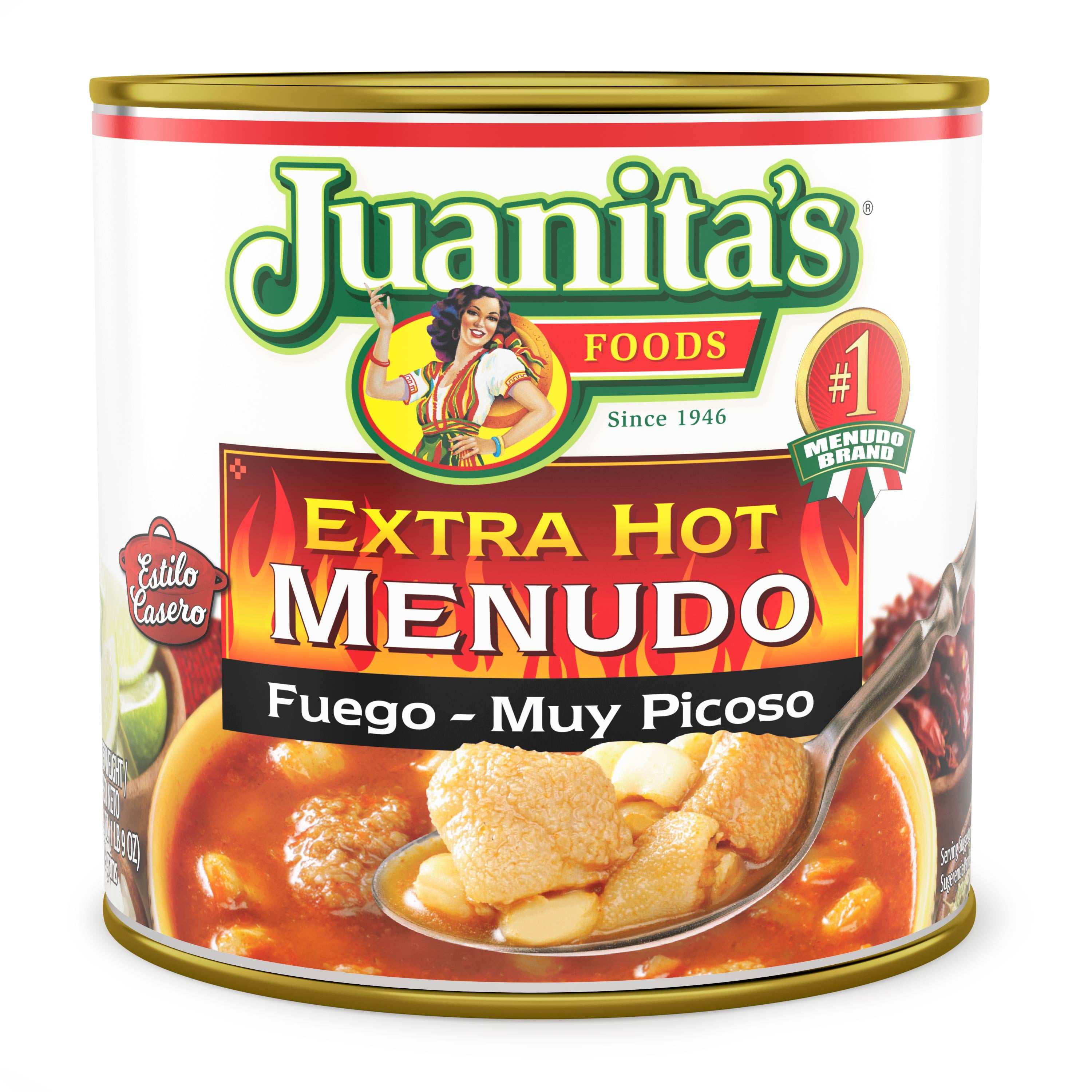 Juanita’s Foods Ready to Serve Extra Hot Menudo Soup, 25 oz Can ...