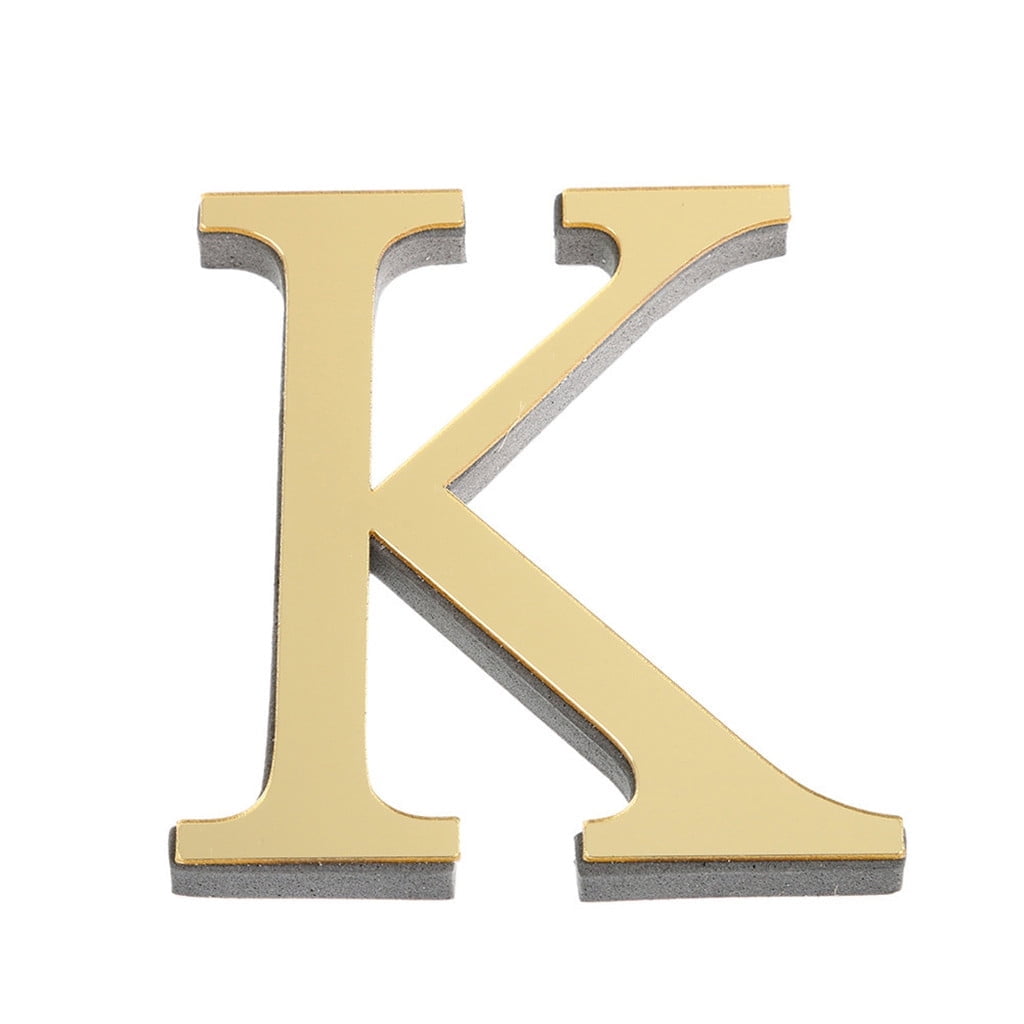 Juaoua 3D Acrylic Alphabet Oversized Letters Mirror Wall Stickers, DIY ...