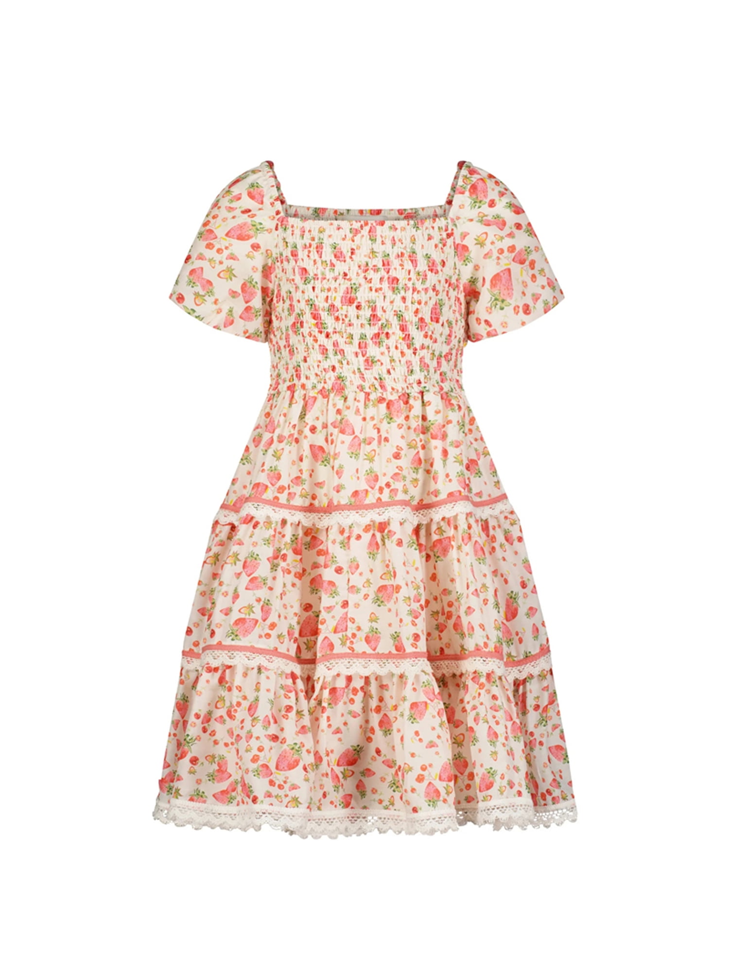 Juaugusep Mommy and Me Floral Smocked Dress Family Matching Outfits ...