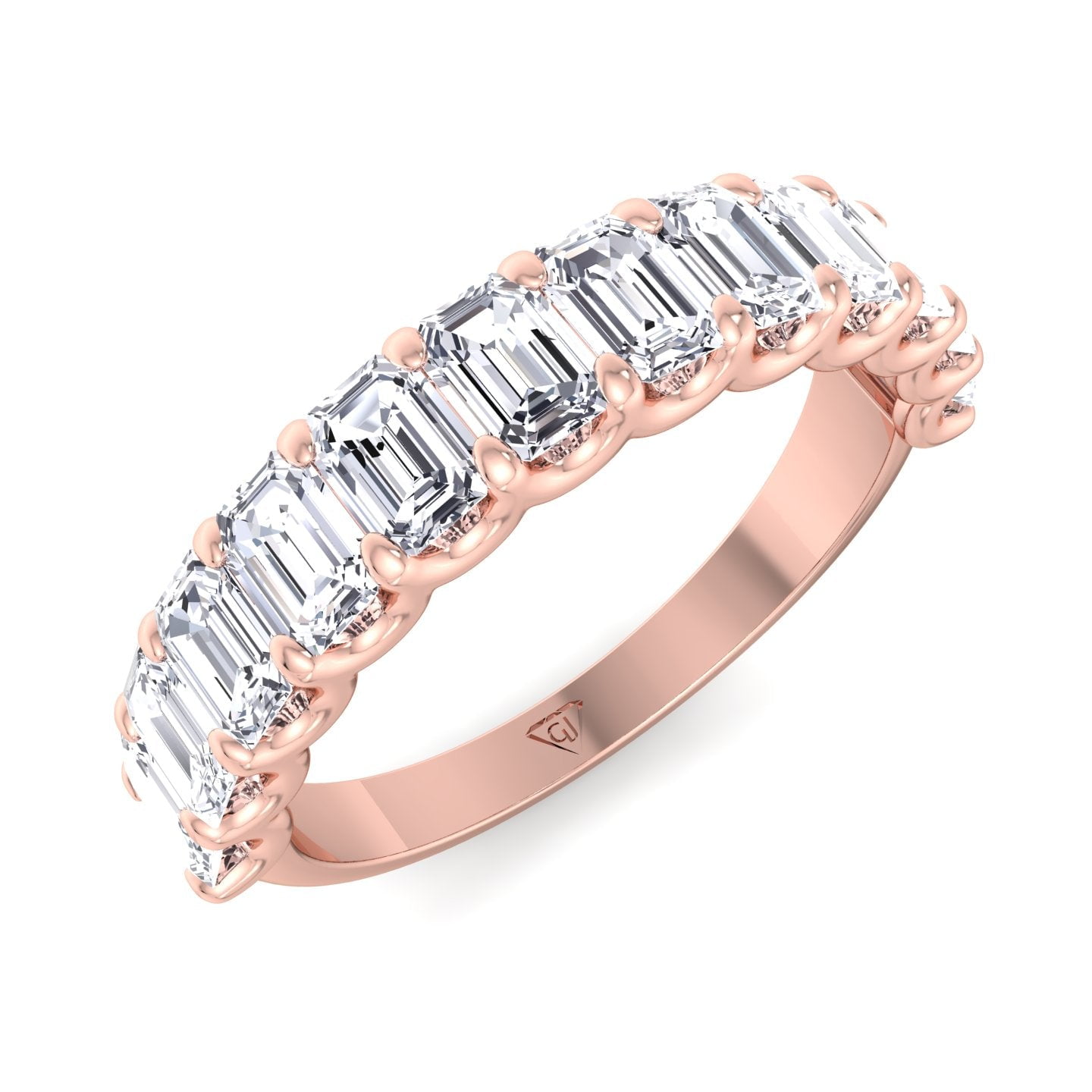 Jubel - Half Way Emerald Cut Diamond Eternity Band - Walmart.com