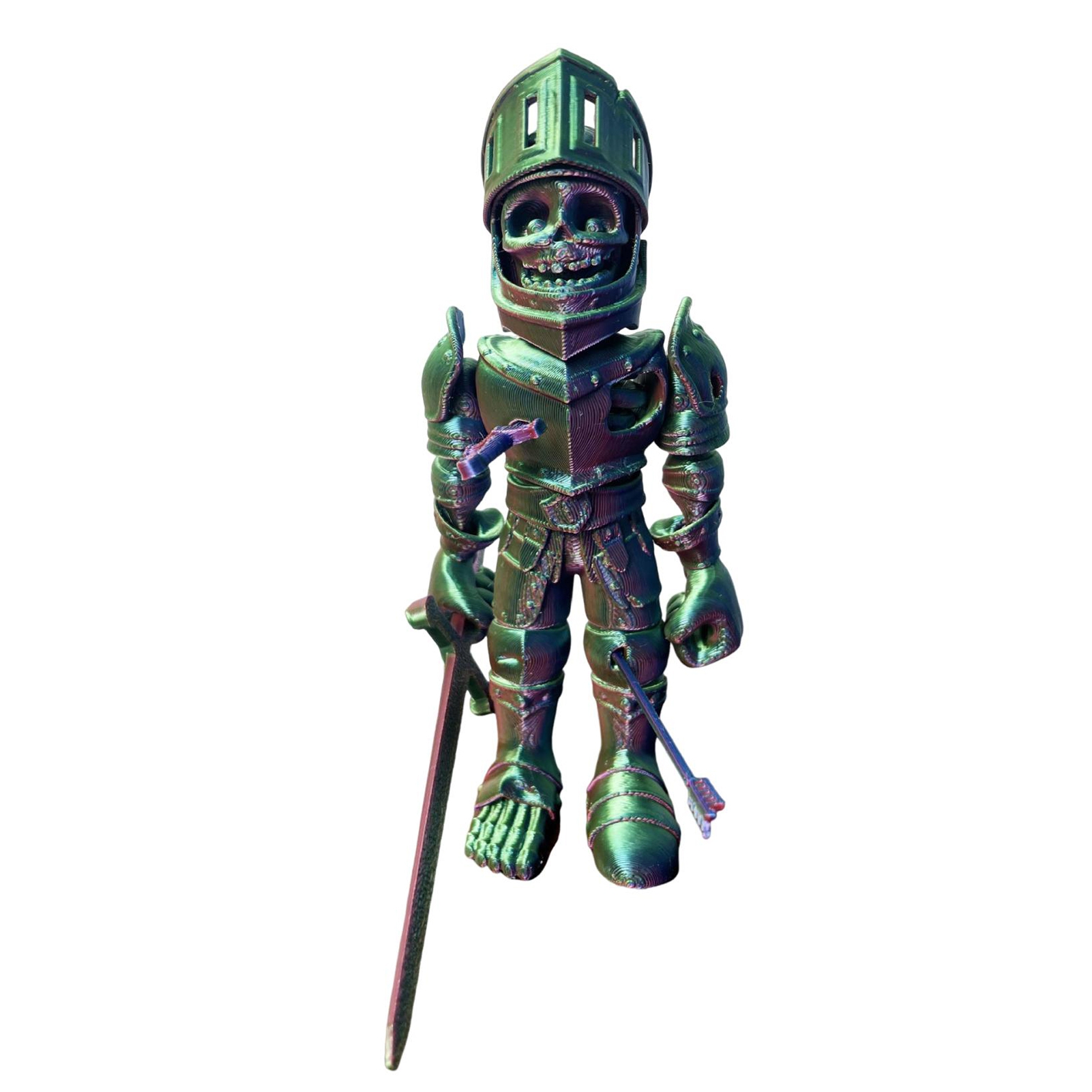 Jubilant 3D Printed Skeleton Knight Figurine Movable Joints Halloween ...