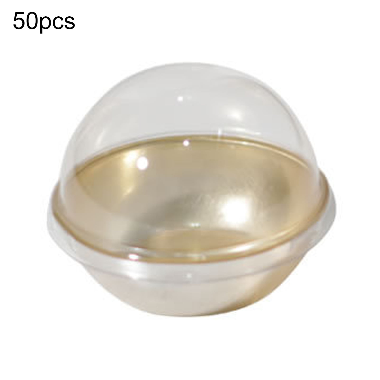 Jubilant 50Pcs Egg-Yolk Puff Container Disposable Saving Space Plastic ...