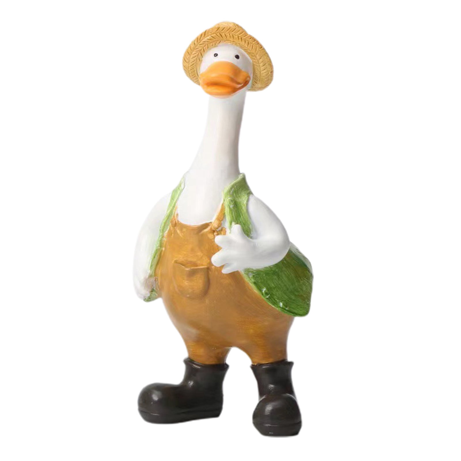 Jubilant Cartoon Duck Figurine Resin Mother Father Duck Statue Animal ...