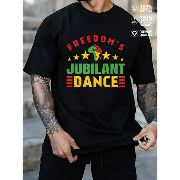 Jubilant Dance men's Black History Month black 180G 100% Cotton ...