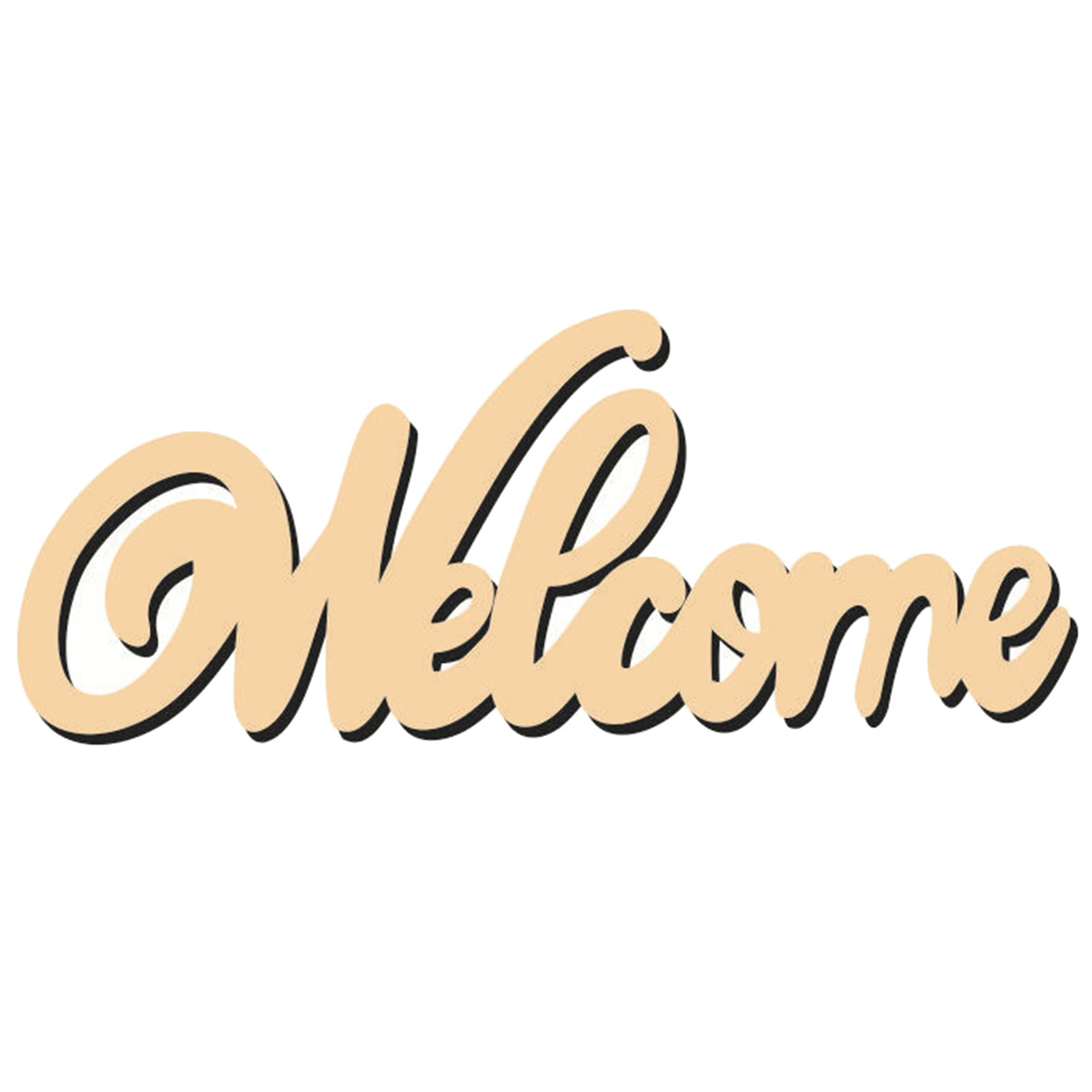 Jubilant Door Sign Hollow DIY Poplar Unpainted Hanging Letters Wood ...