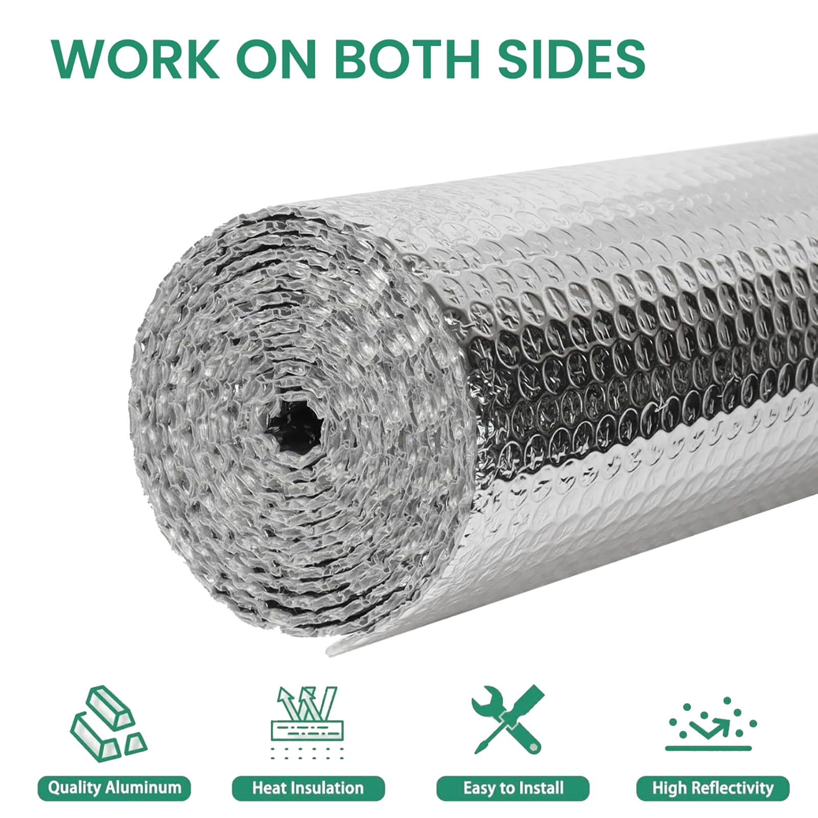 Jubilant Double Bubble Reflective Foil Insulation Roll, R-24, Heat ...