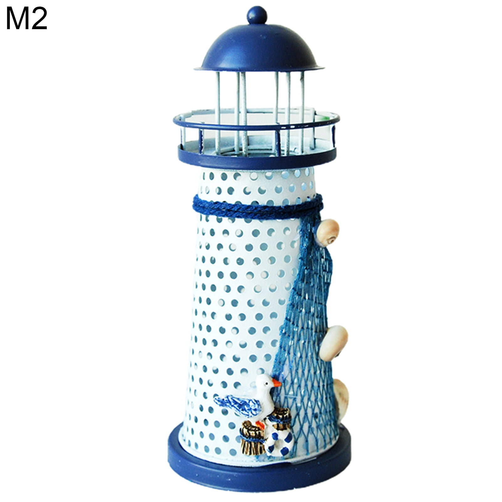Jubilant LED Iron Lighthouse Statue Realistic Shape Micro Landscape ...