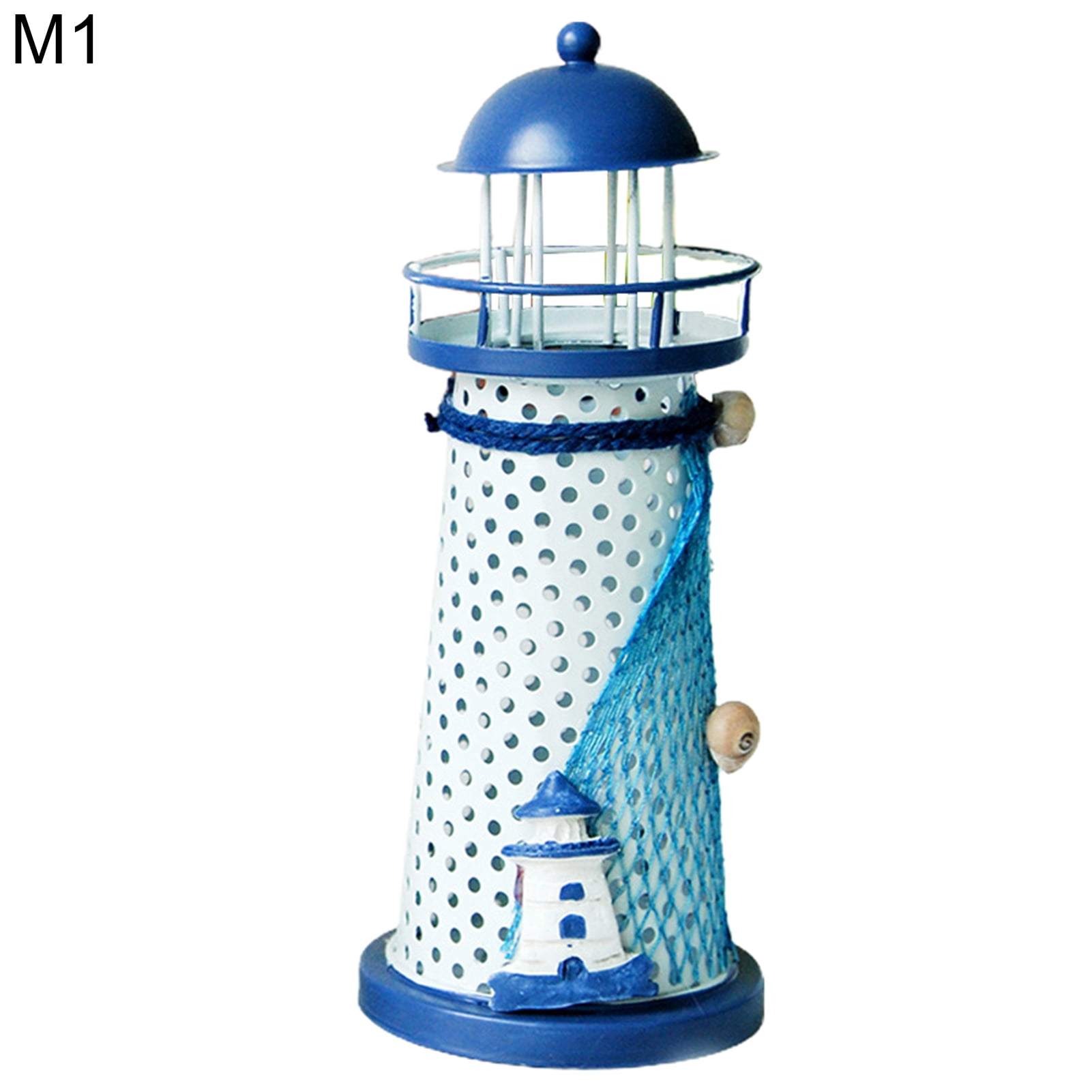 Jubilant LED Iron Lighthouse Statue Realistic Shape Micro Landscape ...