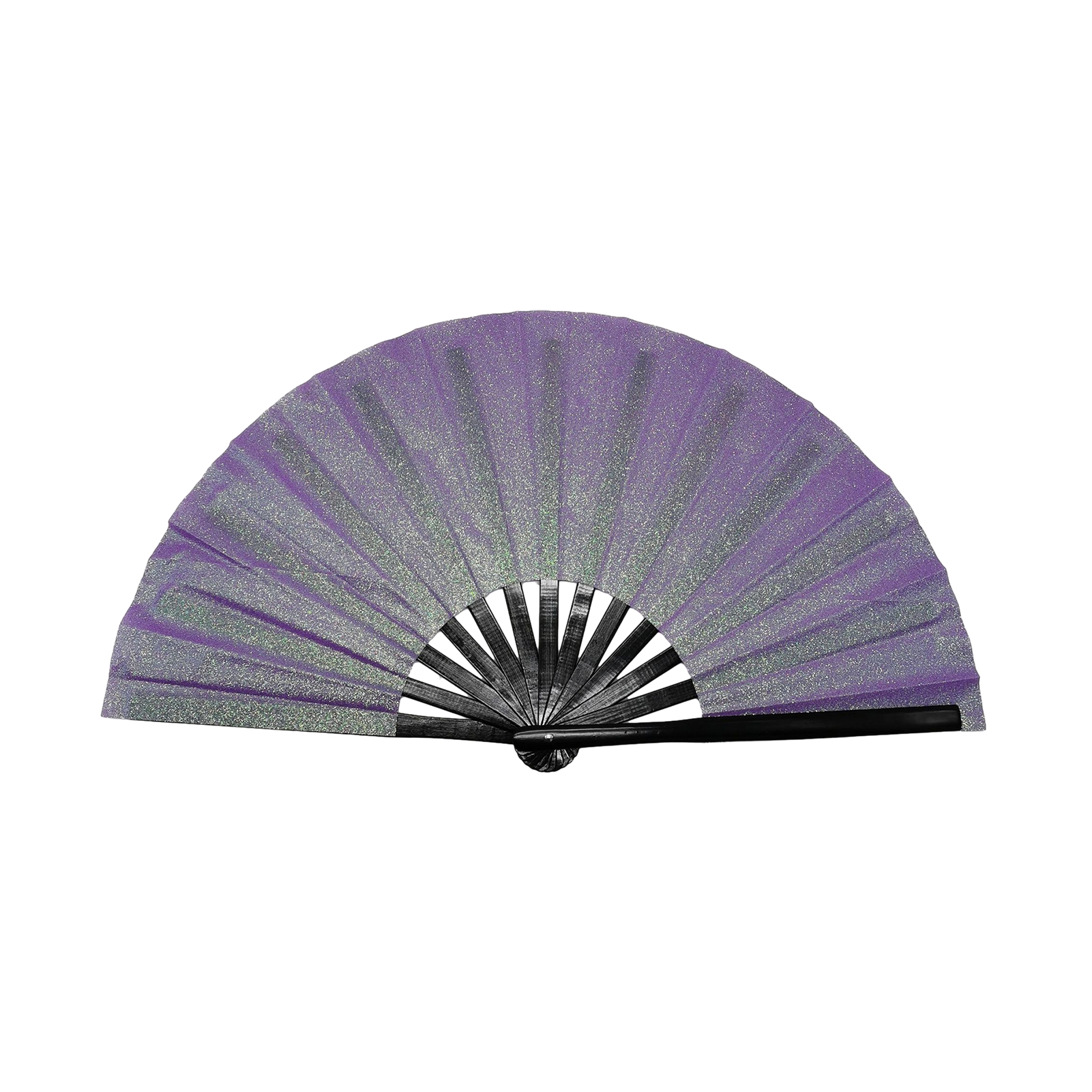 Jubilant Large Folding Shiny Hand Rave Fan with Storage Bag Women ...