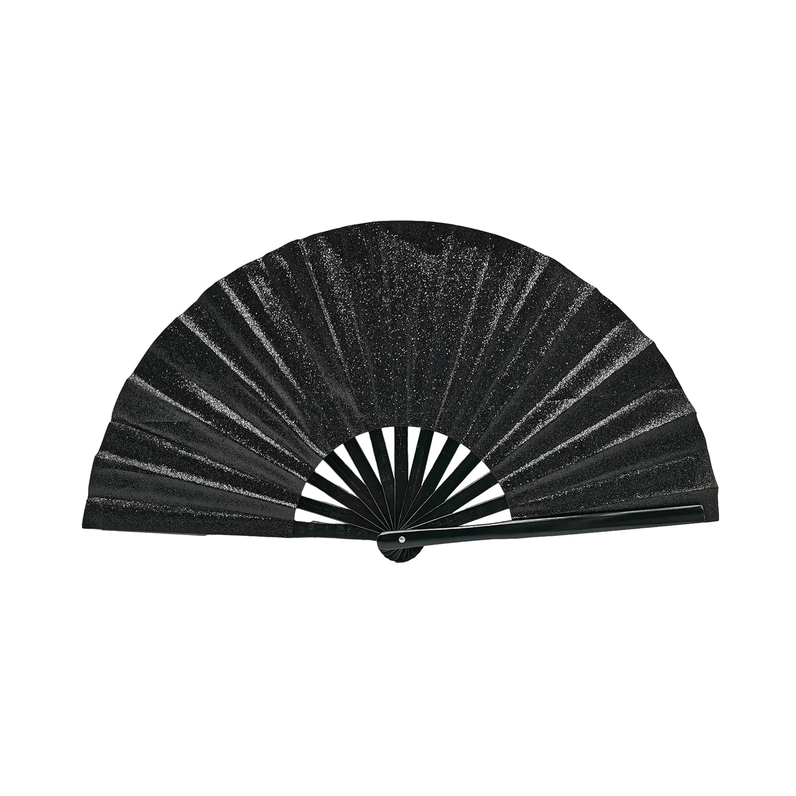 Jubilant Large Folding Shiny Hand Rave Fan with Storage Bag Women ...