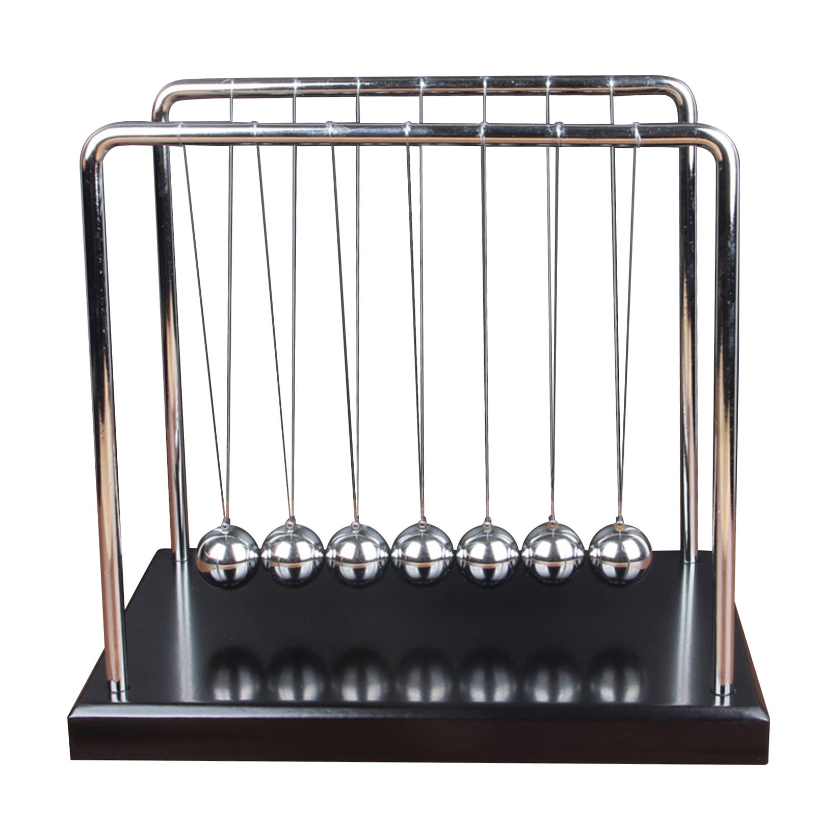Jubilant Newton Cradle Pendulum Decoration with 7 Balance Balls Black ...