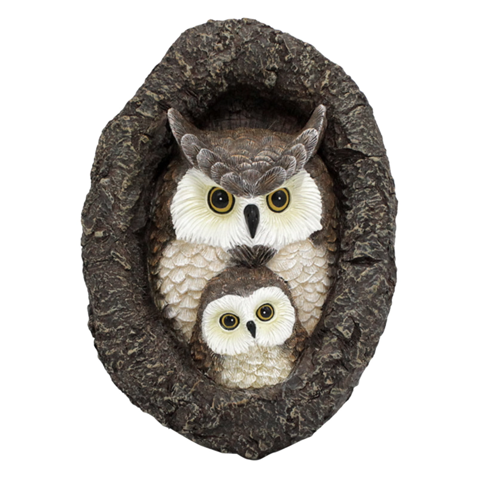 Jubilant Owl Tree Hugger Garden Statue Realistic Looking Waterproof Non ...