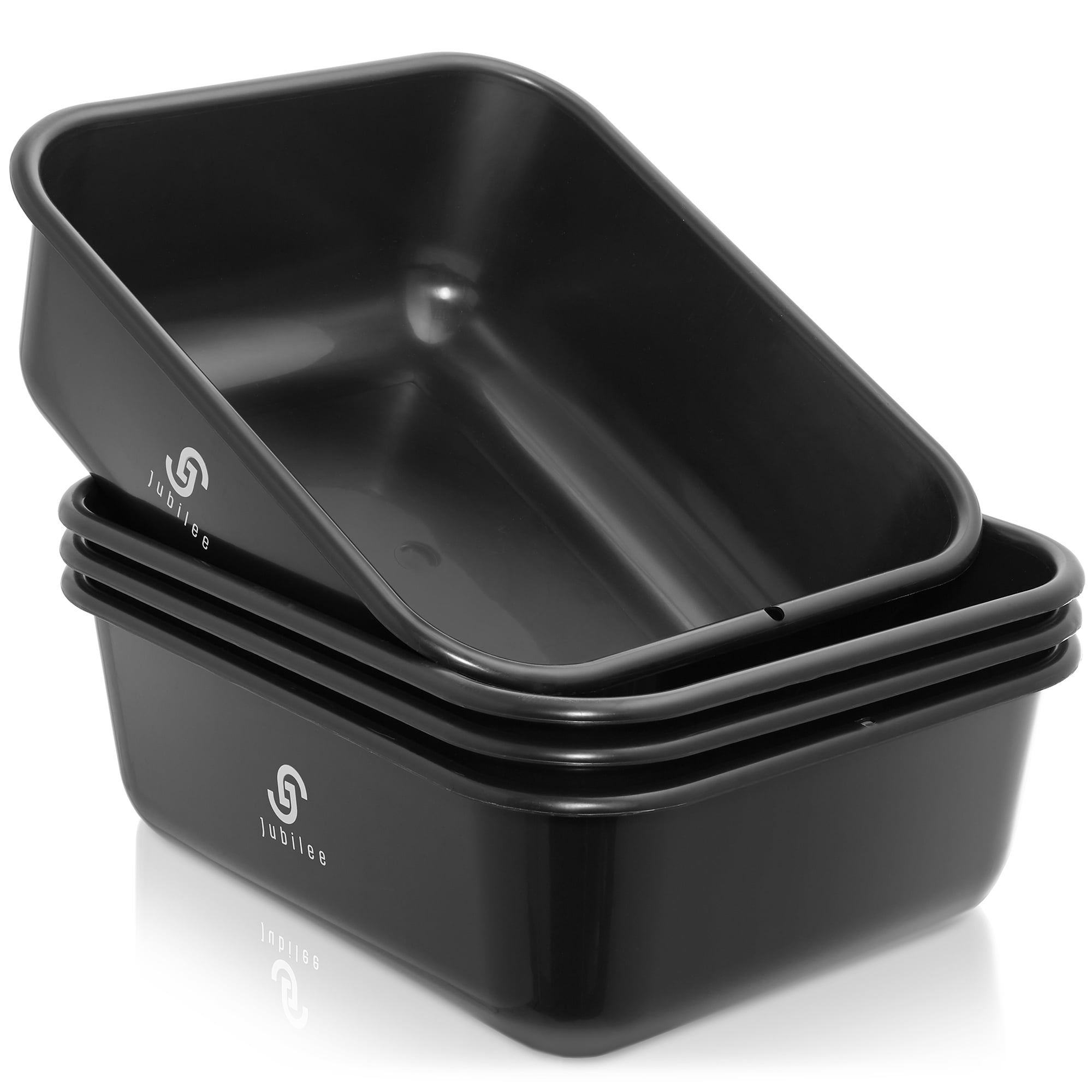 Jubilee 4-Pk Plastic Busser Utility Tub, Commercial Dishwashing Box ...