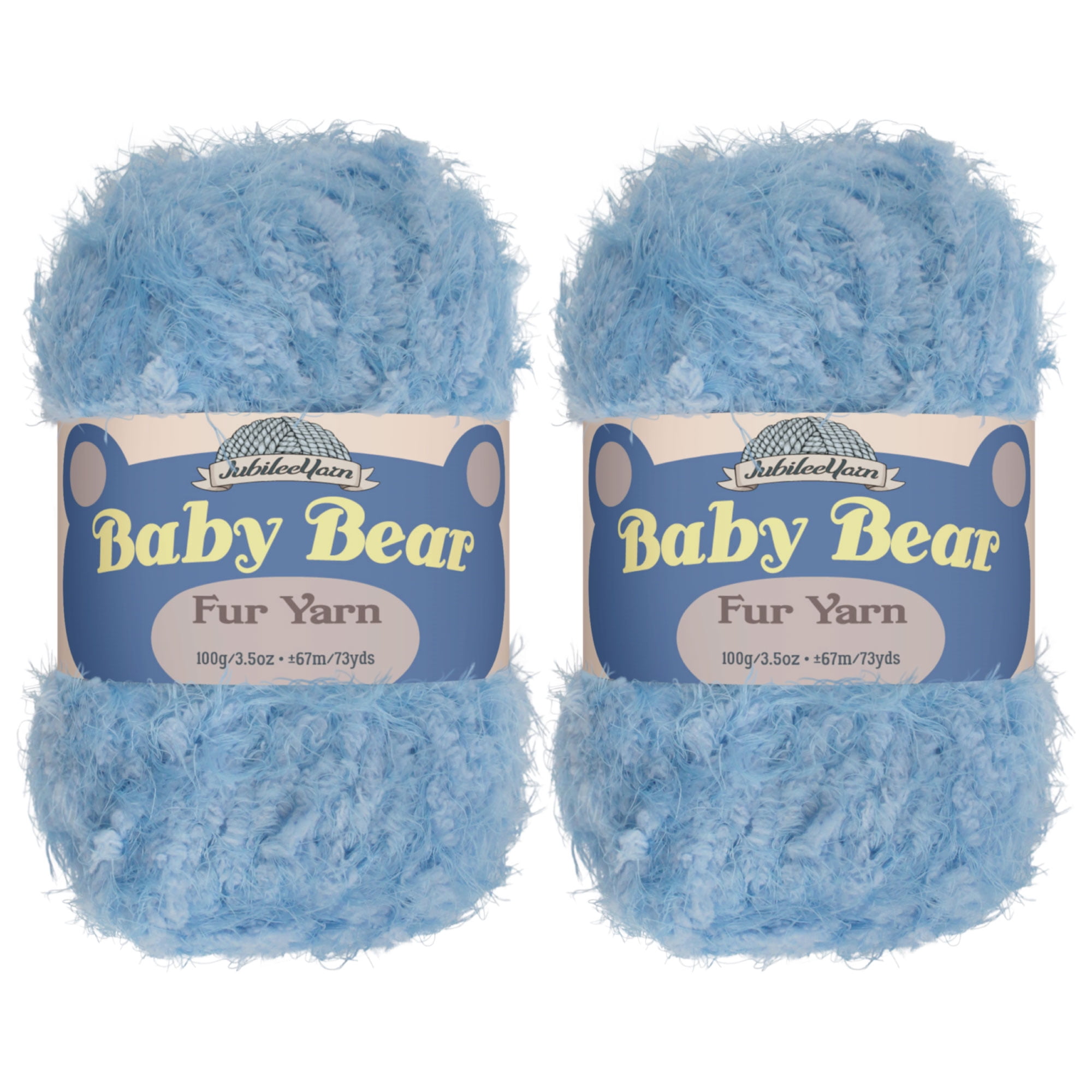 JubileeYarn Baby Bear Faux Fur Yarn - 100g/Skein Chunky Weight ...